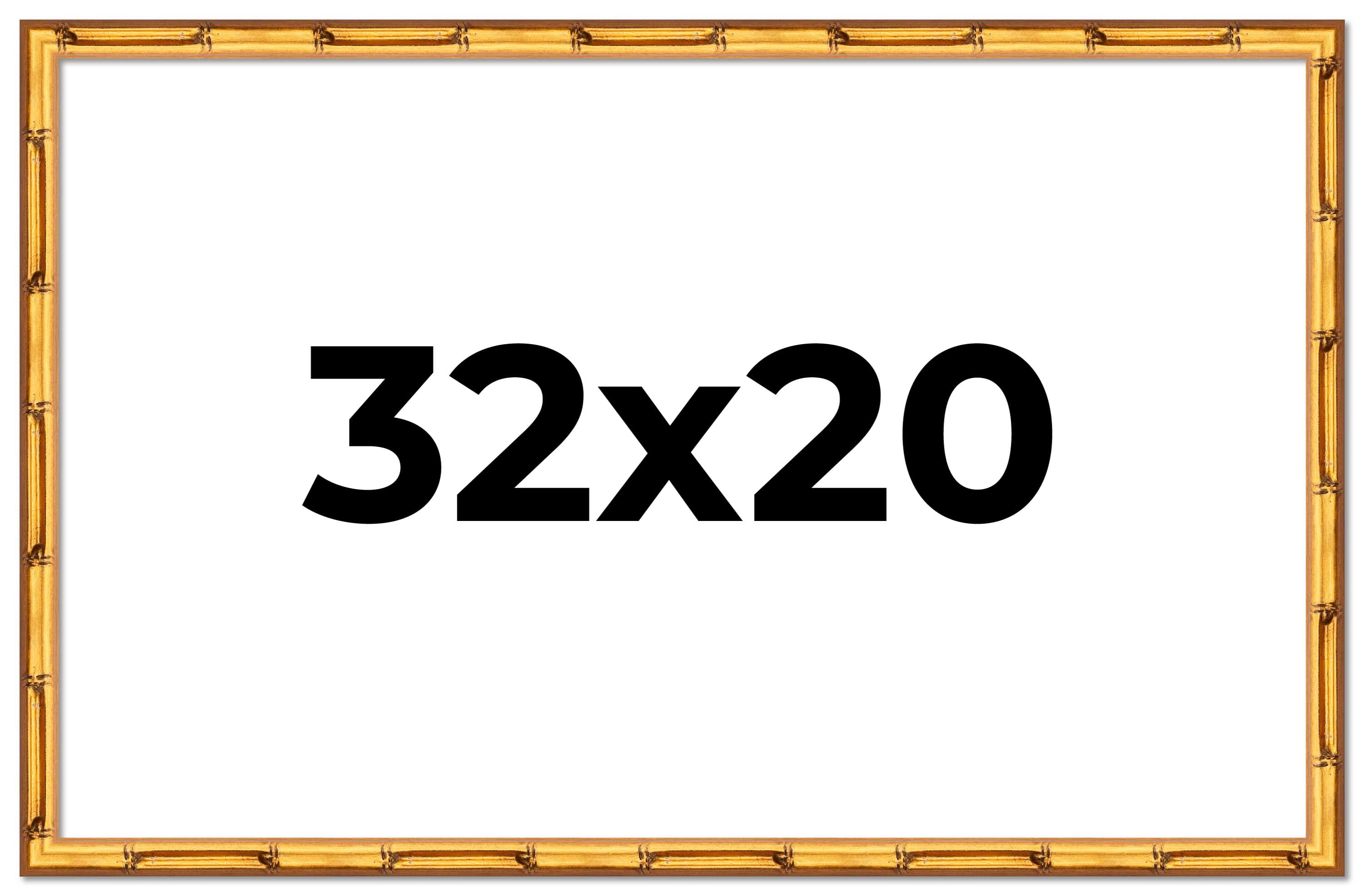 32x20 Frame Gold Bamboo Picture Frame - Complete Modern Photo Frame ...