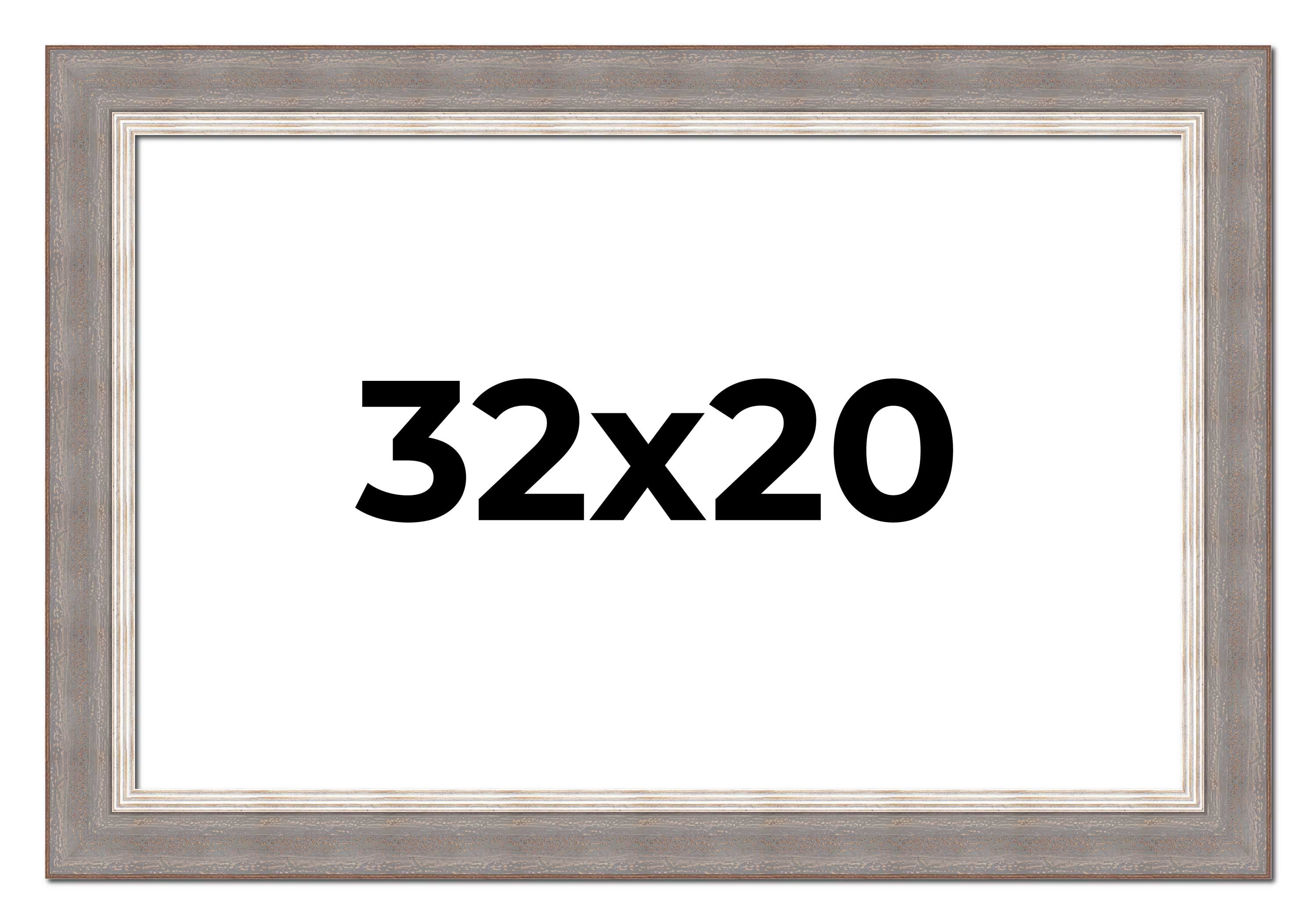 32x20 Frame Grey Real Wood Picture Frame Width 2.75 Inches | Interior ...