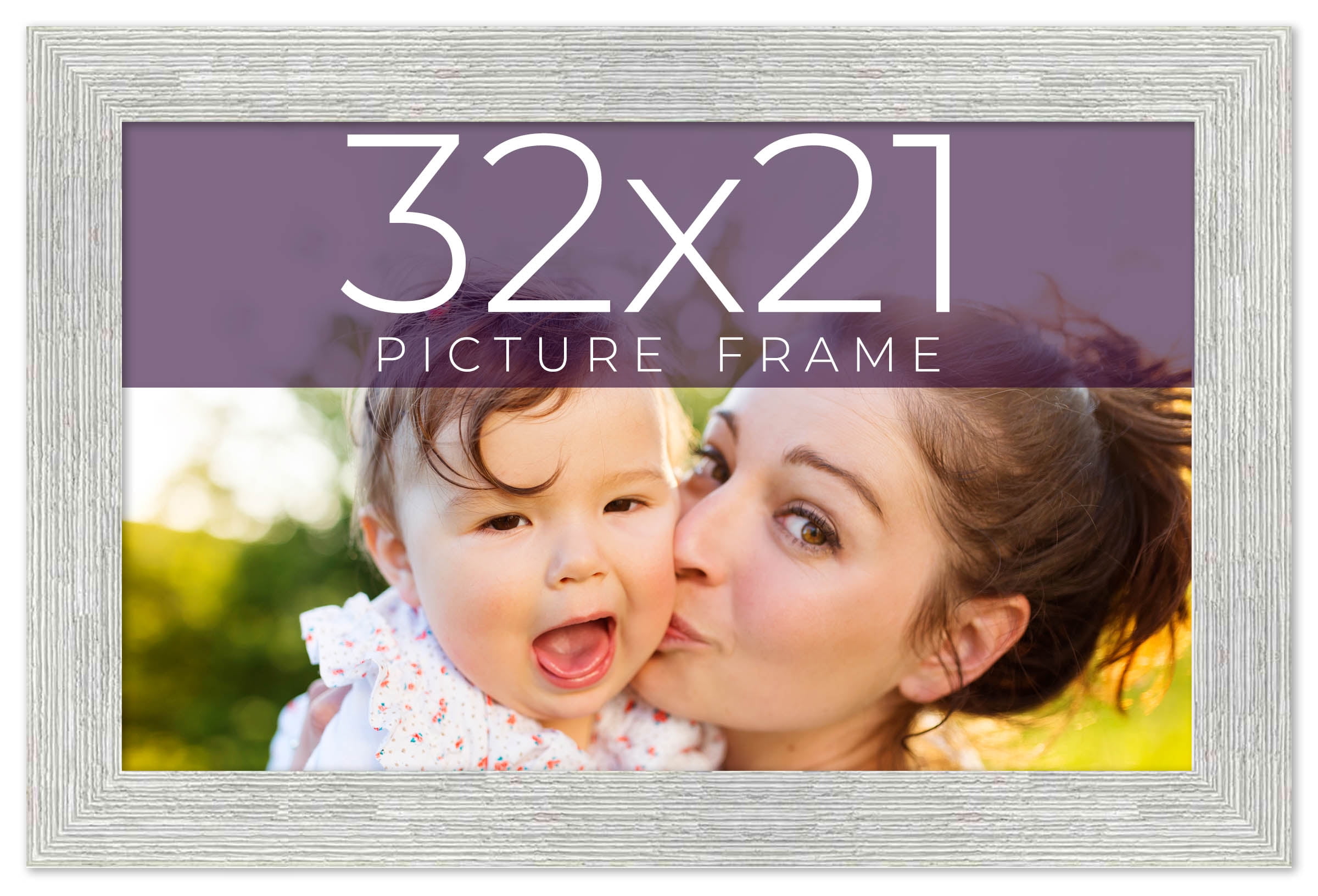 32x21 Frame White Real Wood Picture Frame Width 1.5 inches | Interior ...