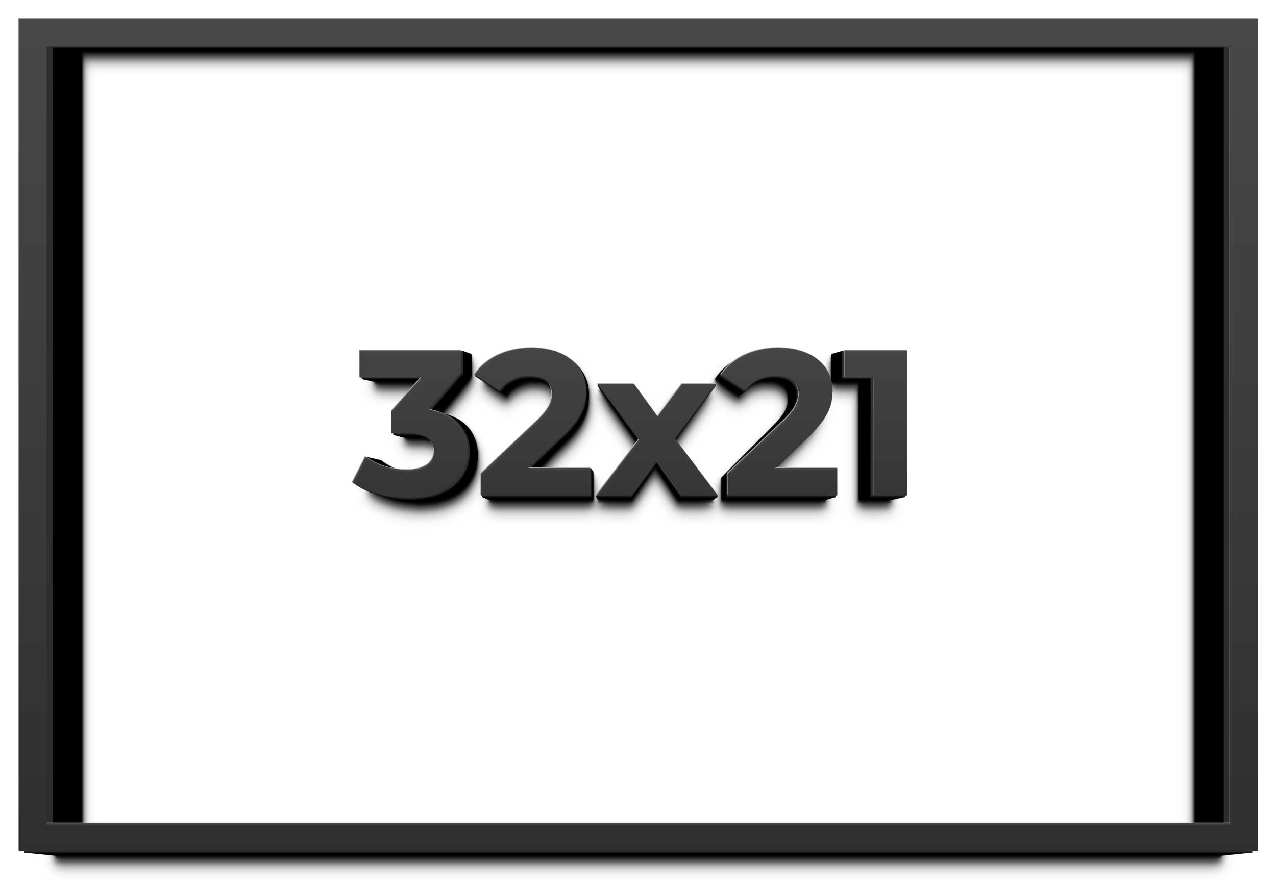 32x21 Shadow Box Frame Black | 1 inches Deep Real Wood Contemporary ...