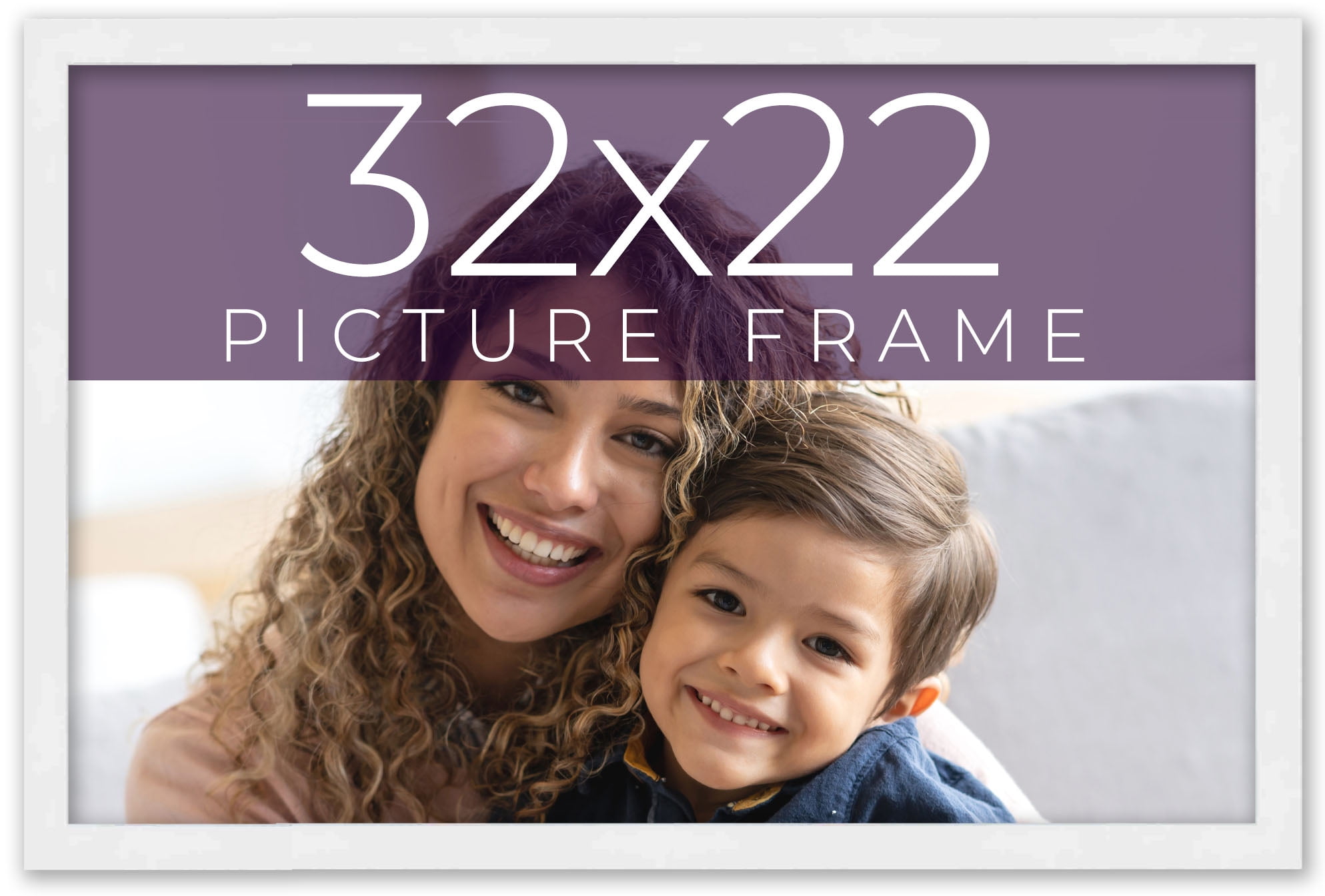32x22 Frame White Real Wood Picture Frame Width 0.75 inches | Interior ...