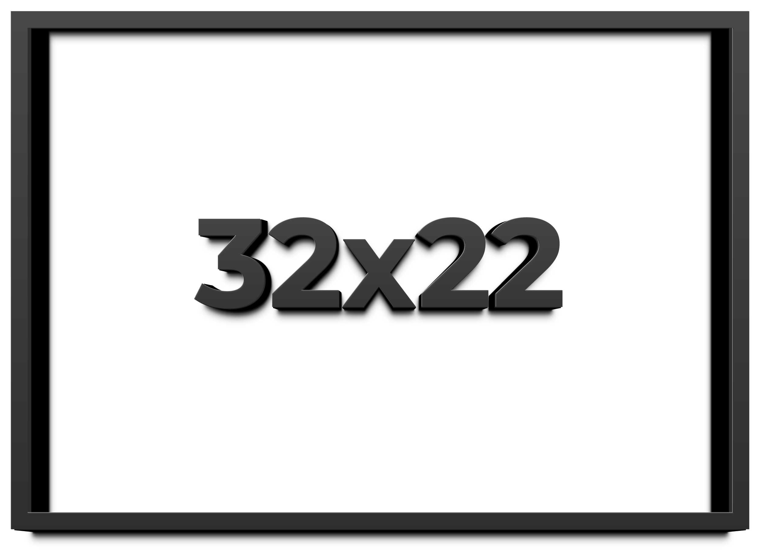 32x22 Shadow Box Frame Black | 1 inches Deep Real Wood Contemporary ...