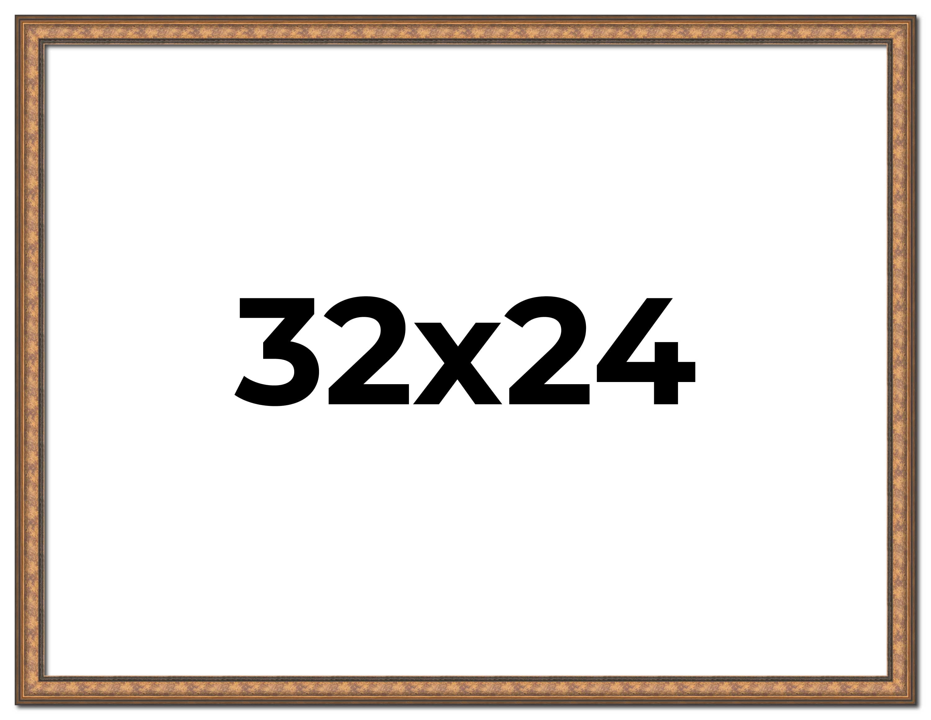 32x24 Frame Gold Real Wood Picture Frame Width 1.25 inches | Interior ...