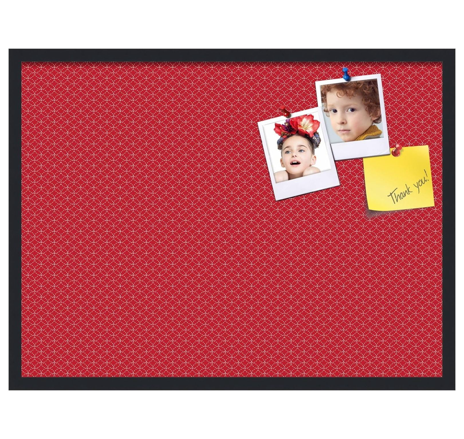 32x24 Inch Cork Bulletin Board. This Decorative Framed Pin Board Comes ...