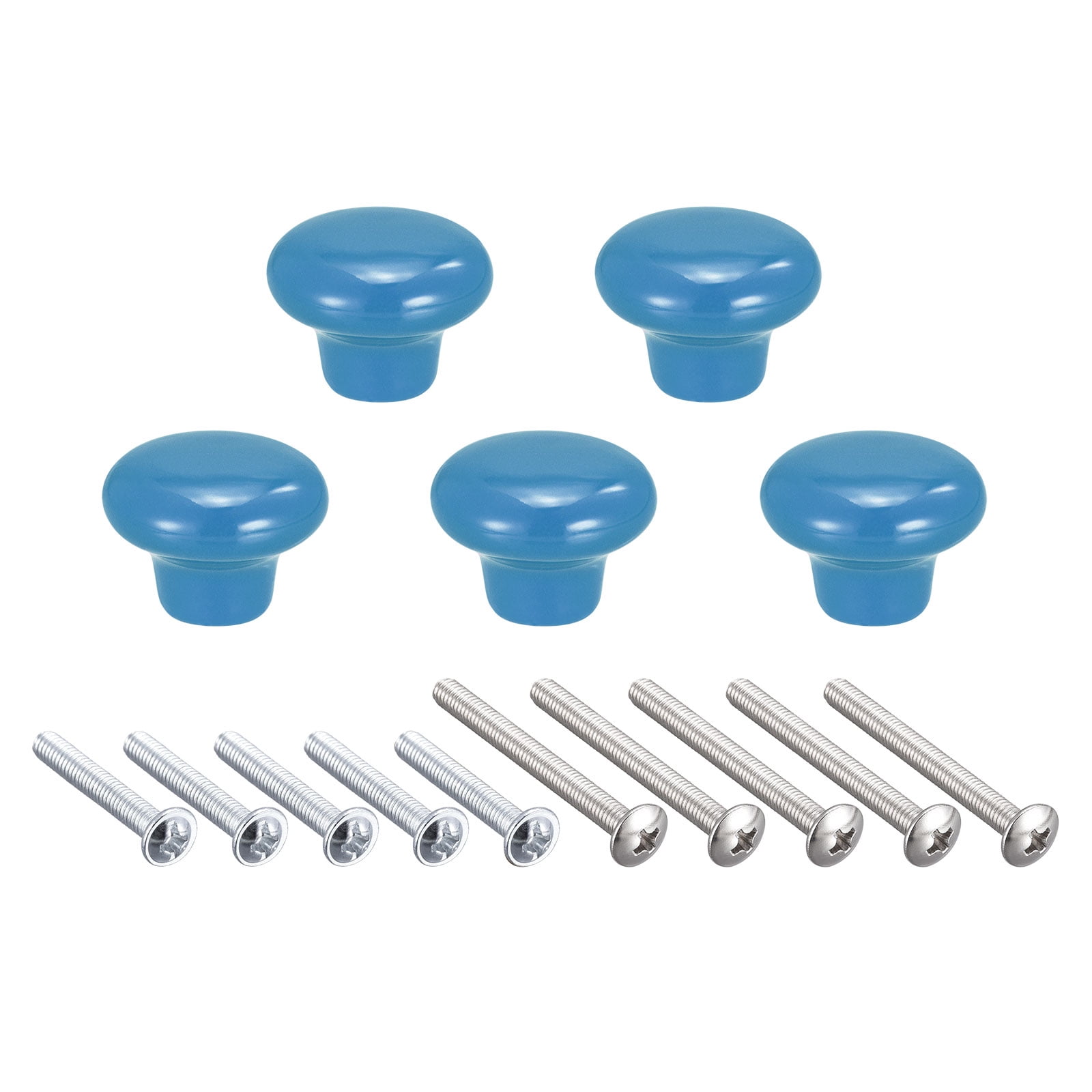 32x24mm Ceramic Drawer Knobs, 5 Pack Mushroom Shape Door Pull Handles ...