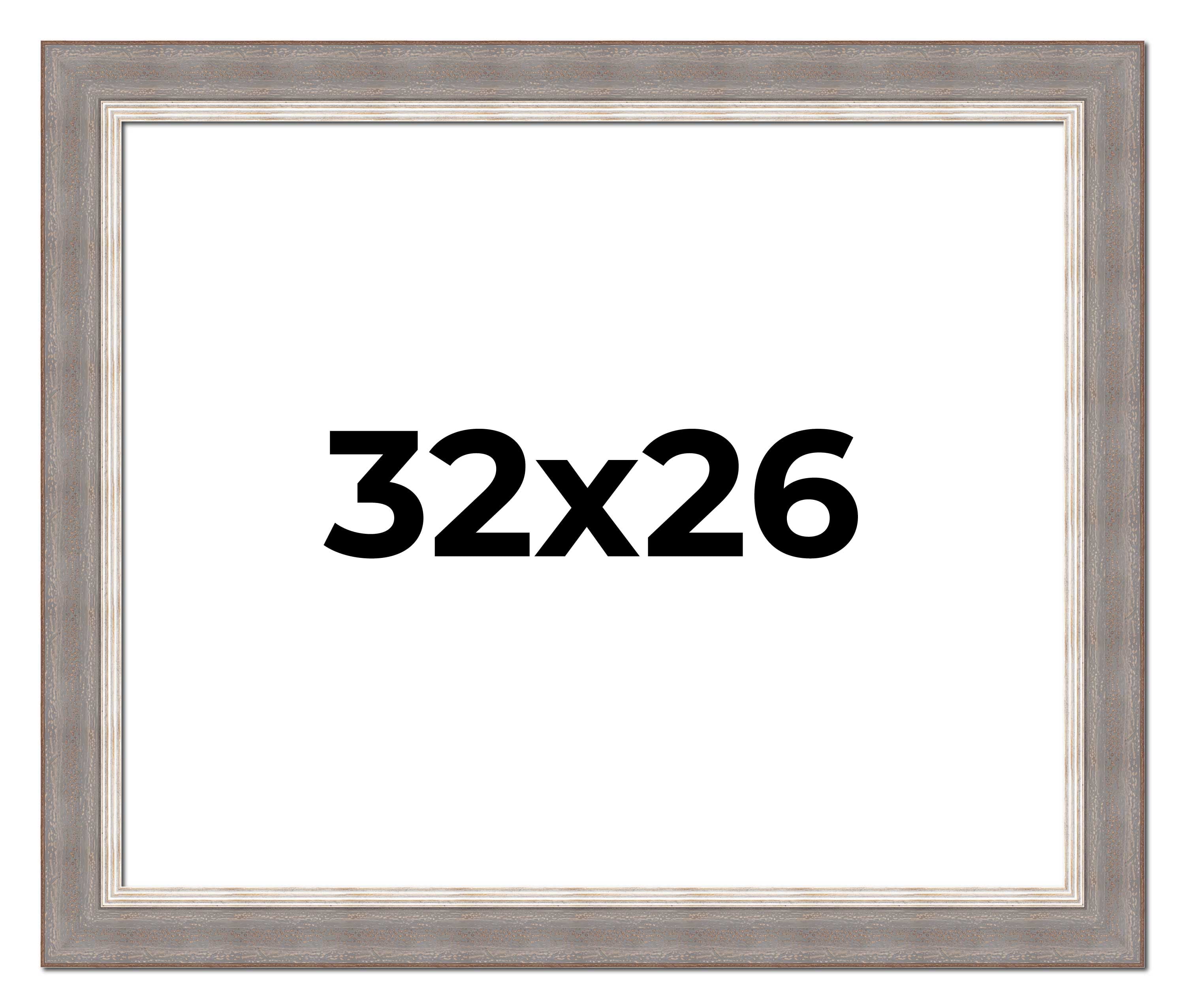 32x26 Frame Grey Real Wood Picture Frame Width 2.75 Inches | Interior ...