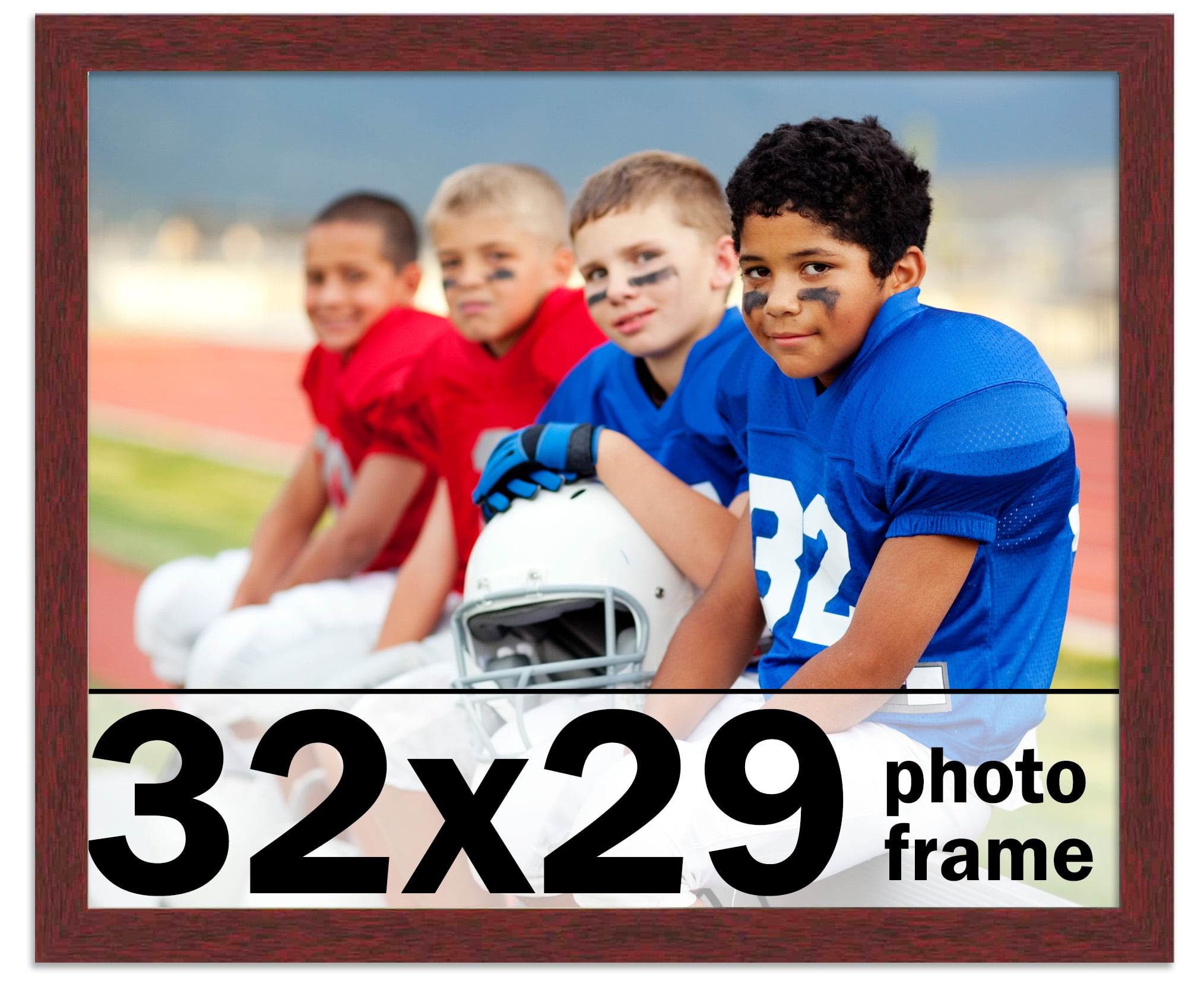 32x29 Frame Brown Mahogany Picture Frame - Solid Wood Frame Kit ...