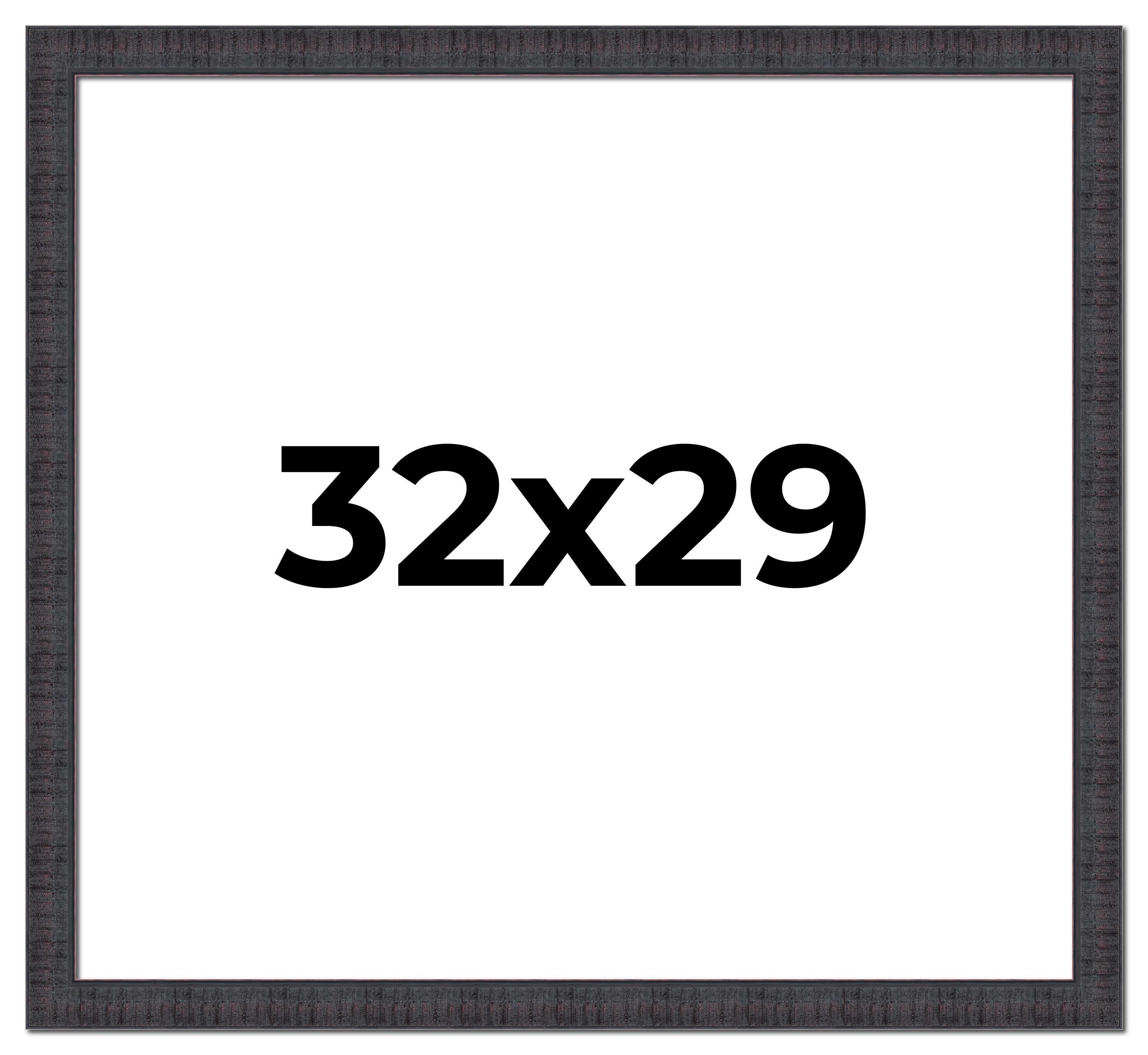 32x29 Frame Brown Rustic Solid Wood Picture Frame 1.5 Inches Wide ...