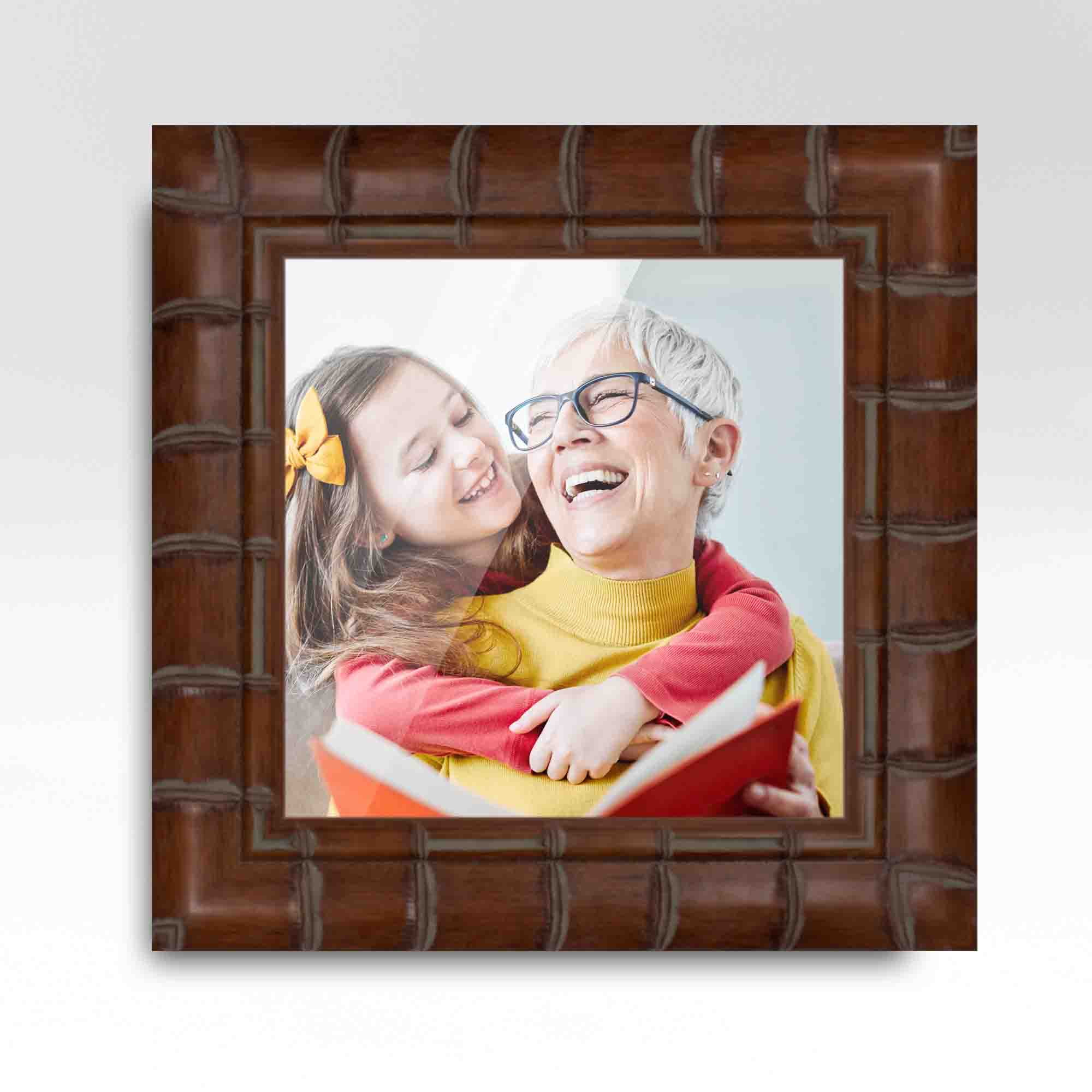 32x32 Bamboo Brown Real Wood Picture Frame Width 3 inches | Interior ...
