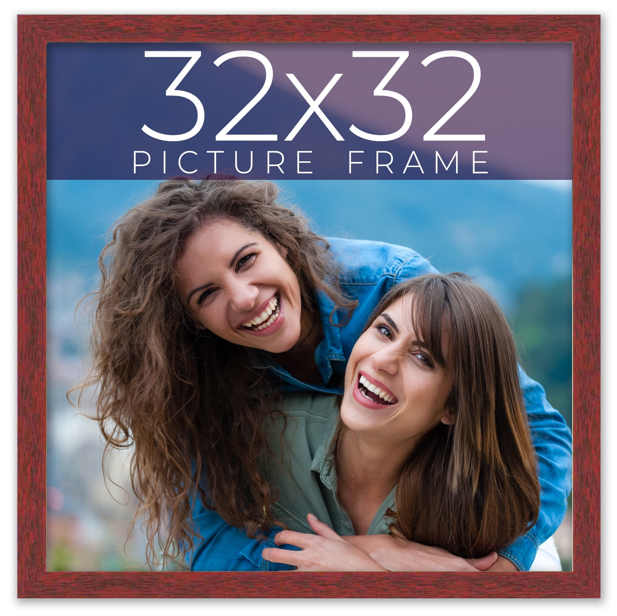 32x32 Frame Brown Solid Wood Picture Frame Width 0.75 Inches | Interior ...