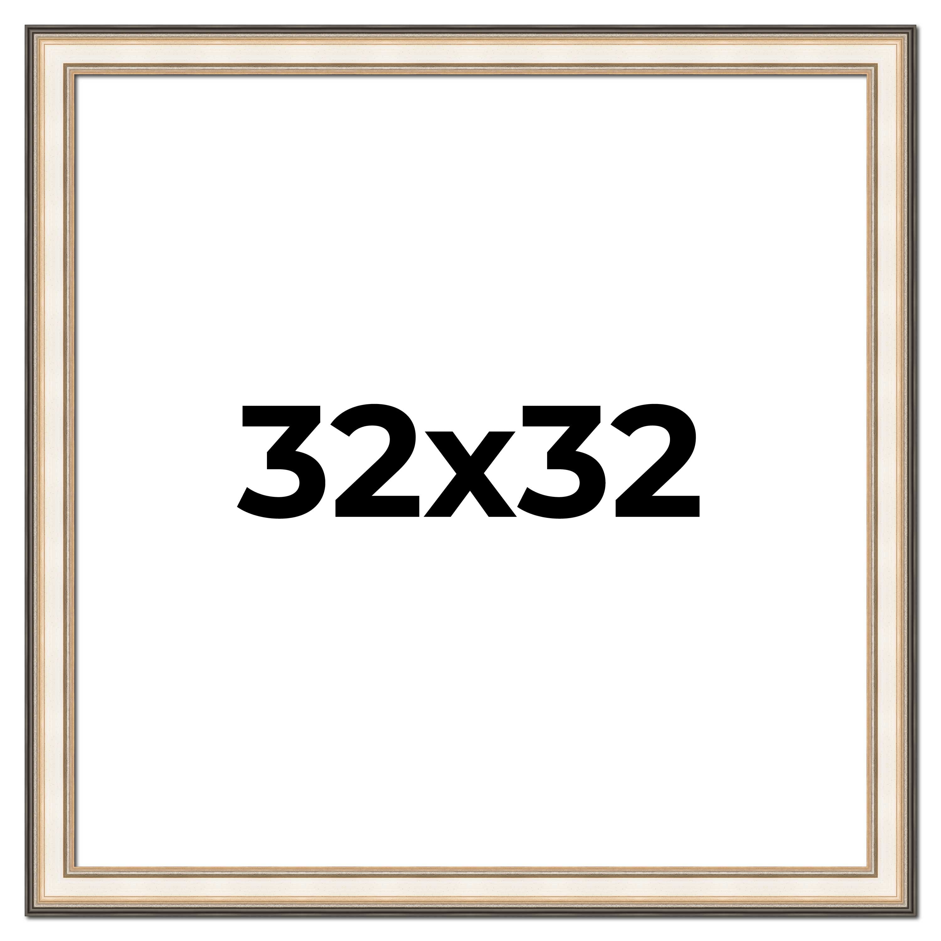 32x32 Frame Gold Silver Plein Aire 2" Inch Wide Moulding Solid Wood ...