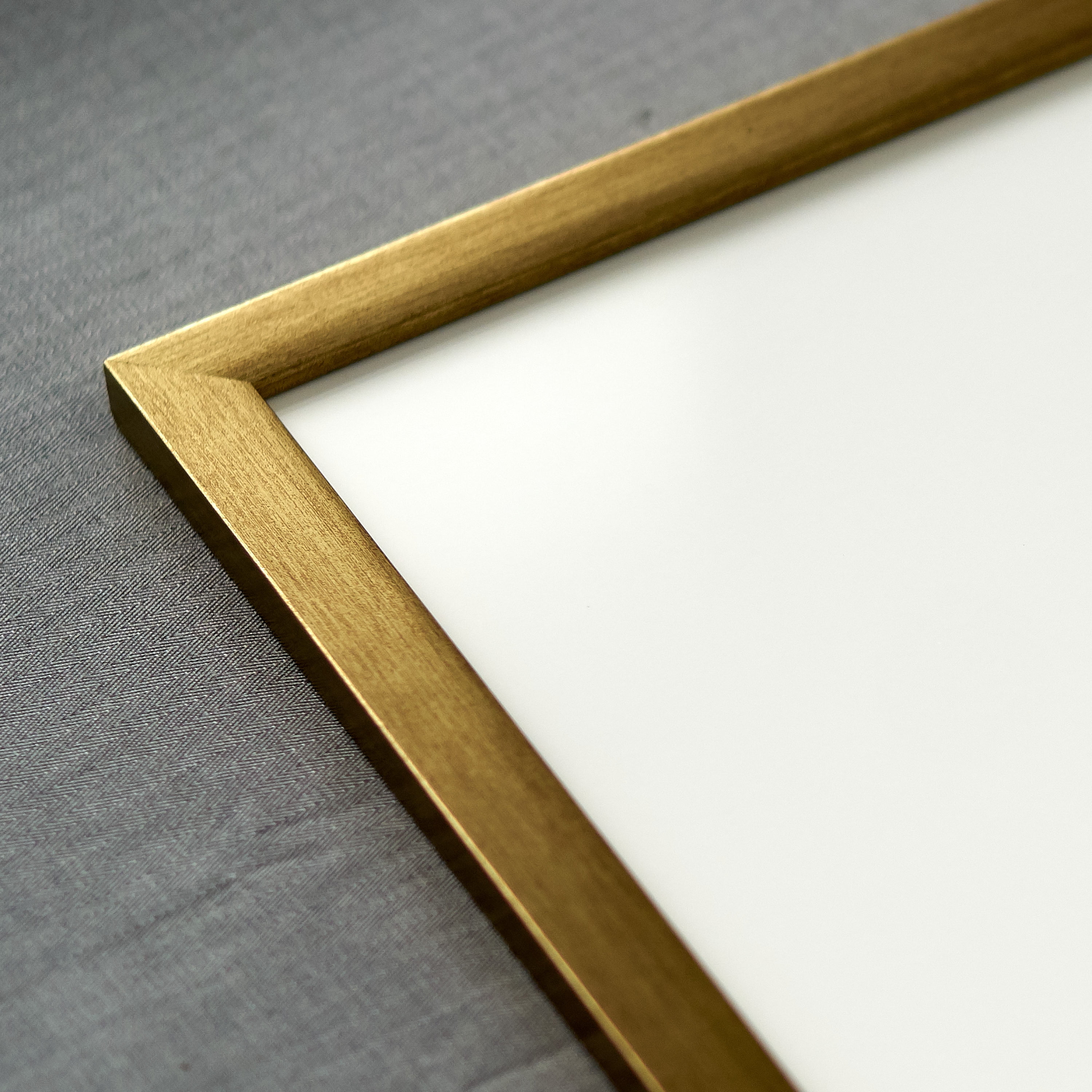 32x32 Gold Wood Picture Square Frame - UV Acrylic, Foam Board Backing ...