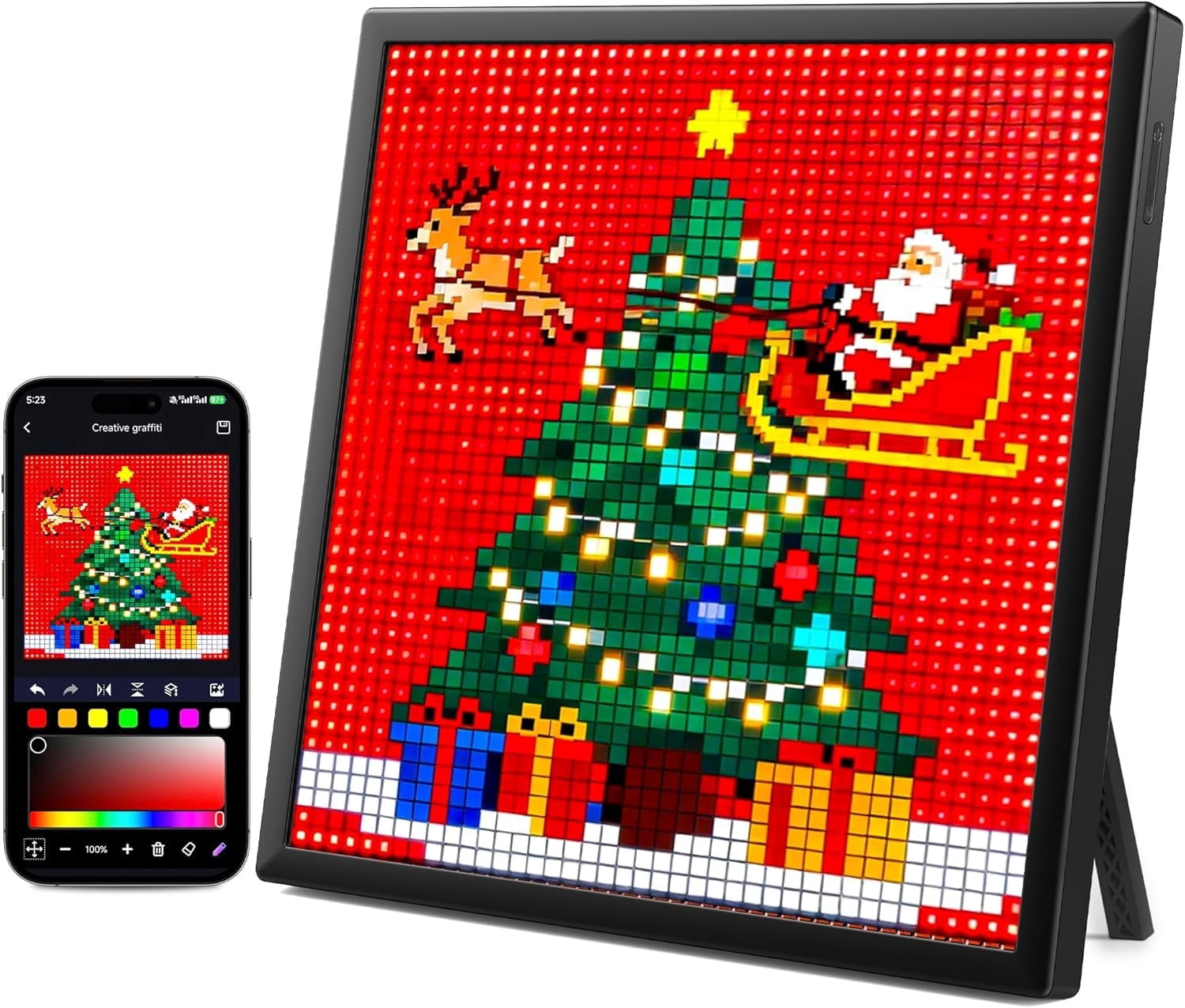 32x32 Pixel Display Smart Digital Picture Frame – Programmable RGB LED ...