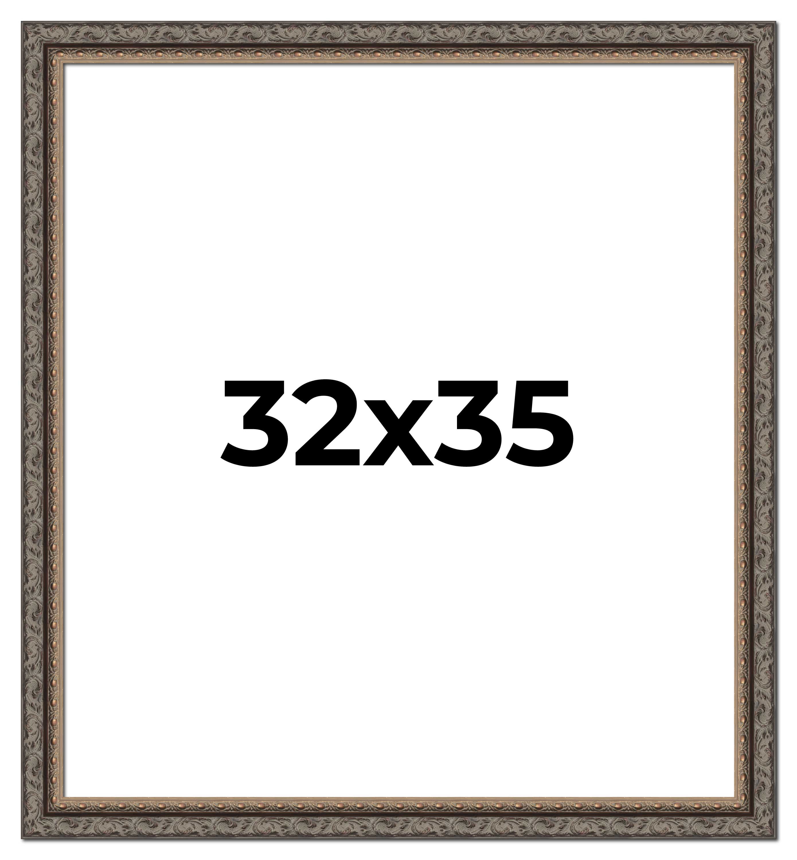 32x35 Frame Black Real Wood Picture Frame Width 2 inches | Interior ...