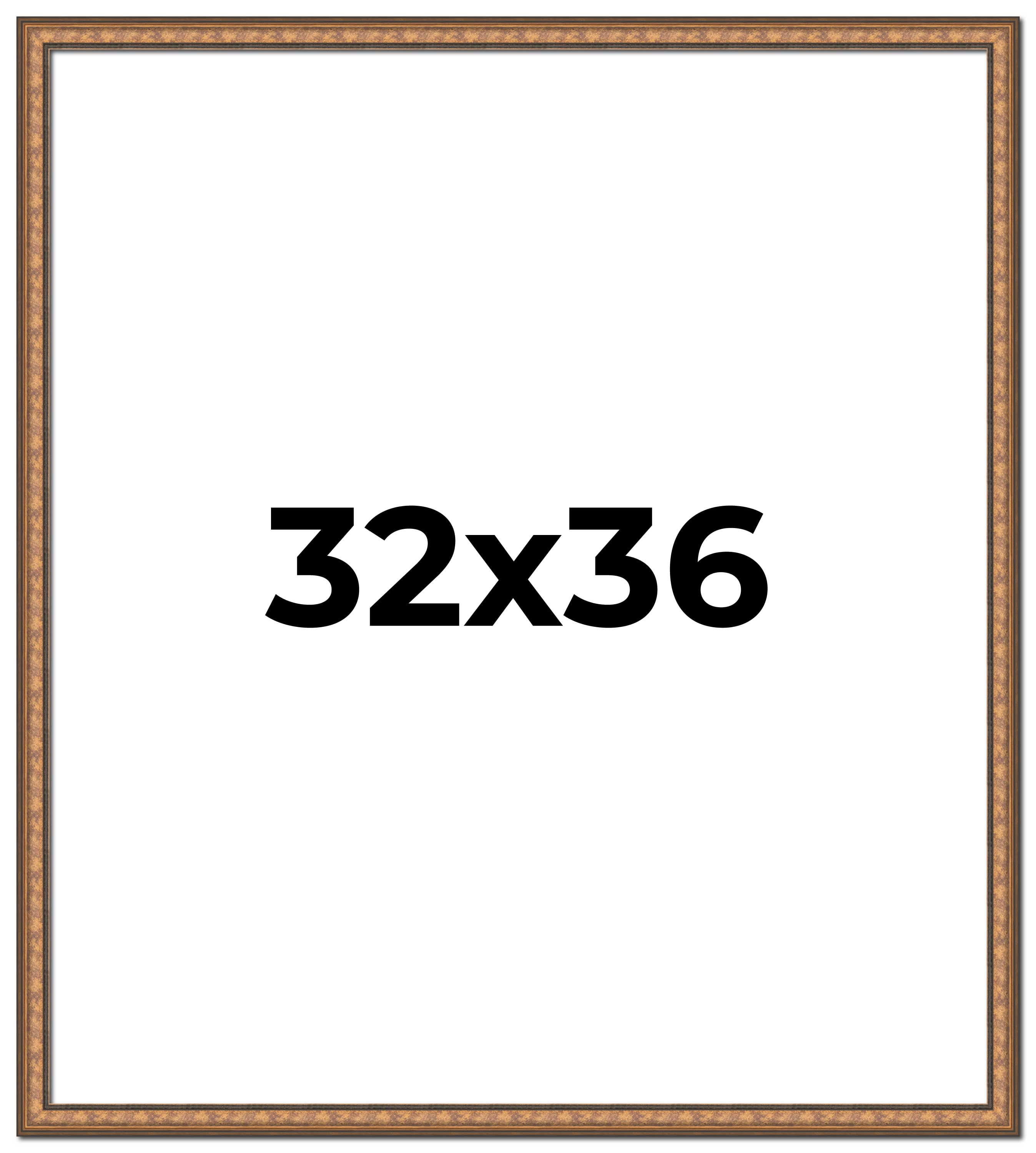 32x36 Frame Gold Real Wood Picture Frame Width 1.25 inches | Interior ...