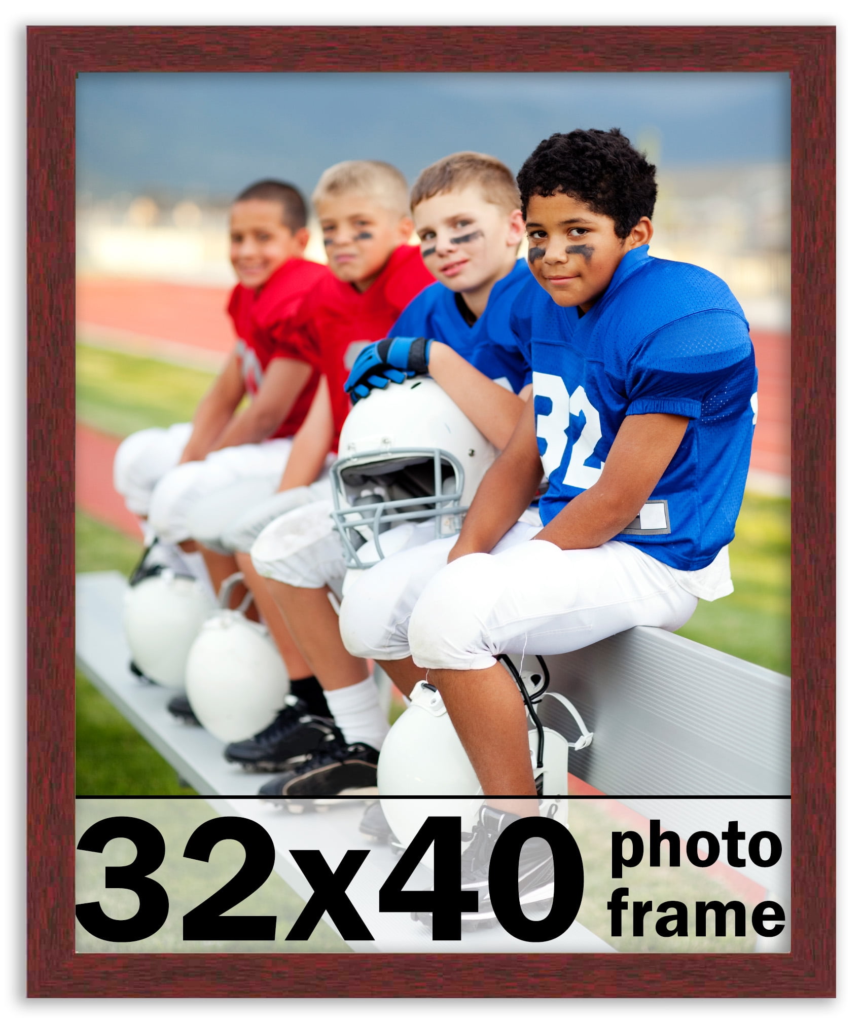 32x40 Frame Brown Mahogany Picture Frame - Solid Wood Frame Kit ...