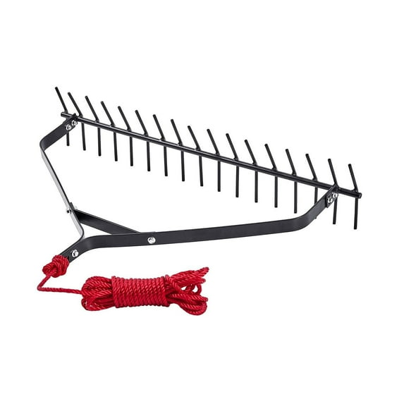 32x6.3 in Pond Aquatic Weed Rake Double-Sided Lake Weed Removal Rake ...