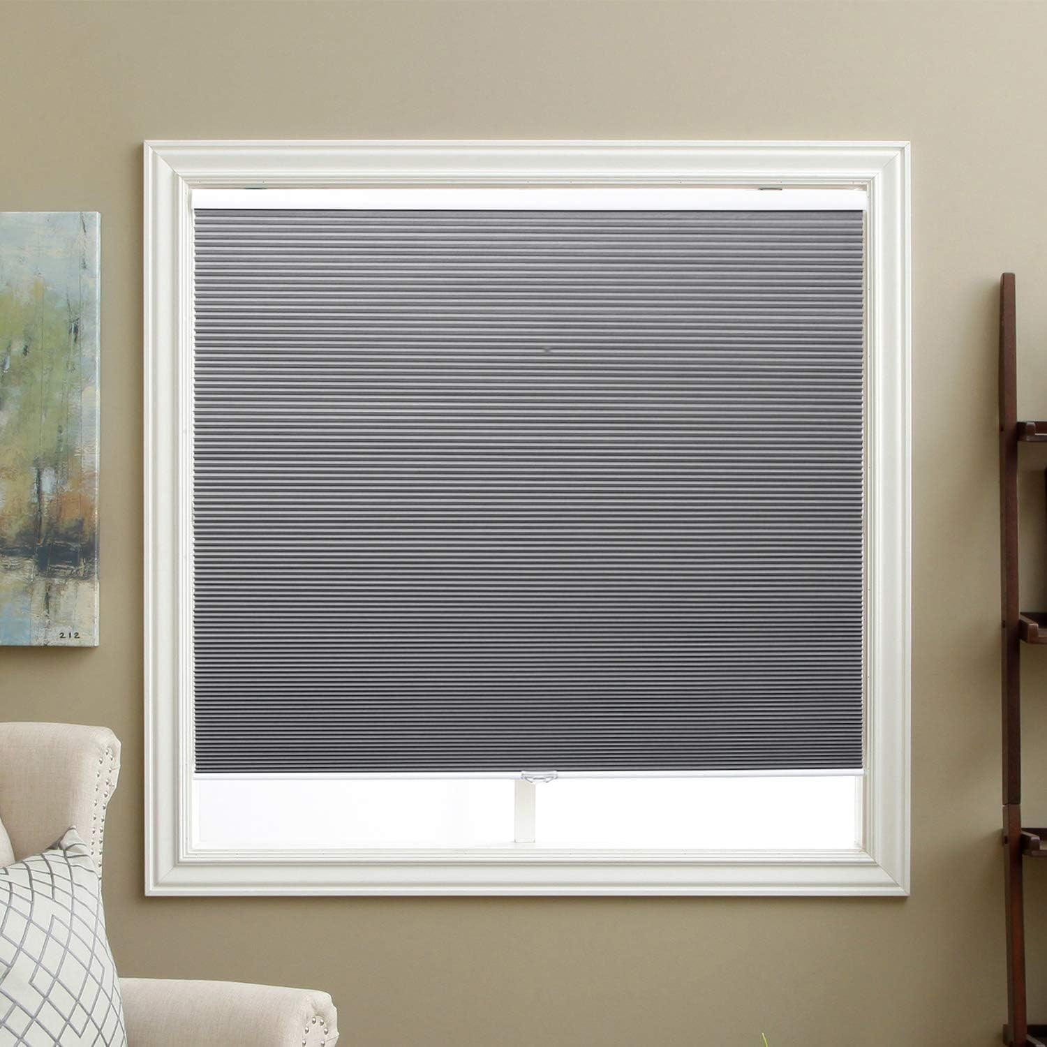 32x64 Inch Cool Silver Blackout Cellular Shades - Cordless Honeycomb ...
