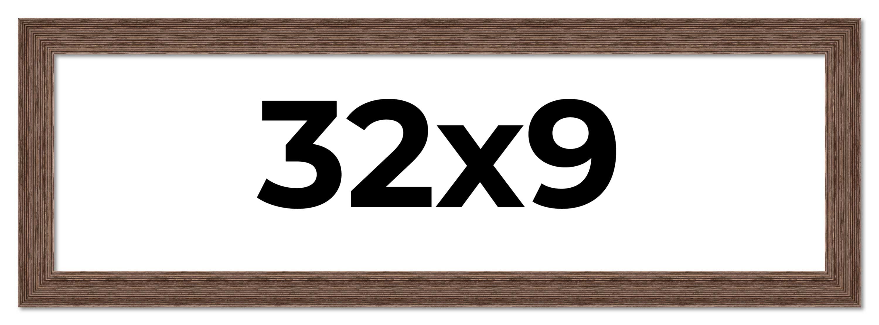 32x9 Frame Brown Distressed Barnwood Picture Frame | Rustic Farmhouse ...