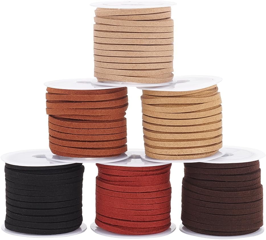 32yards 3mm Faux Suede Cord 6Colors Suede Leather Cords Suede String ...