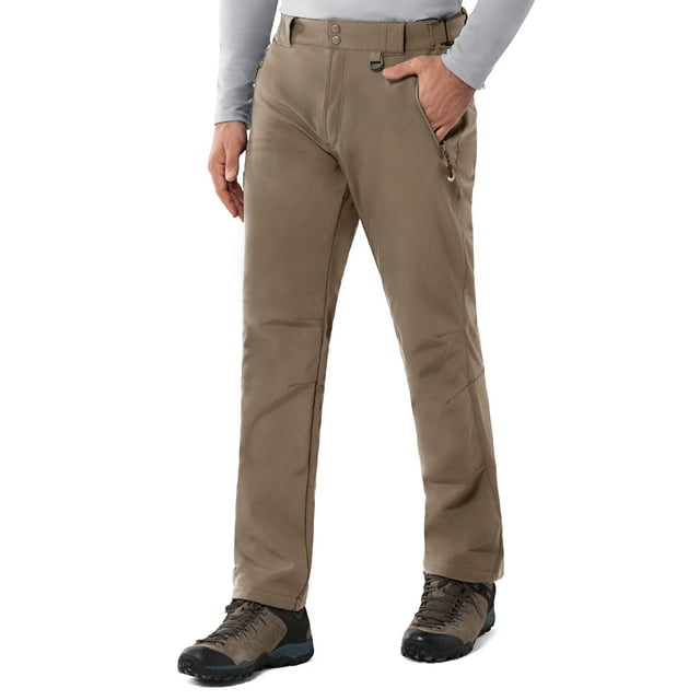 33,000ft Men's Fleece Lined Pants Softshell Insulated Snow Pants ...