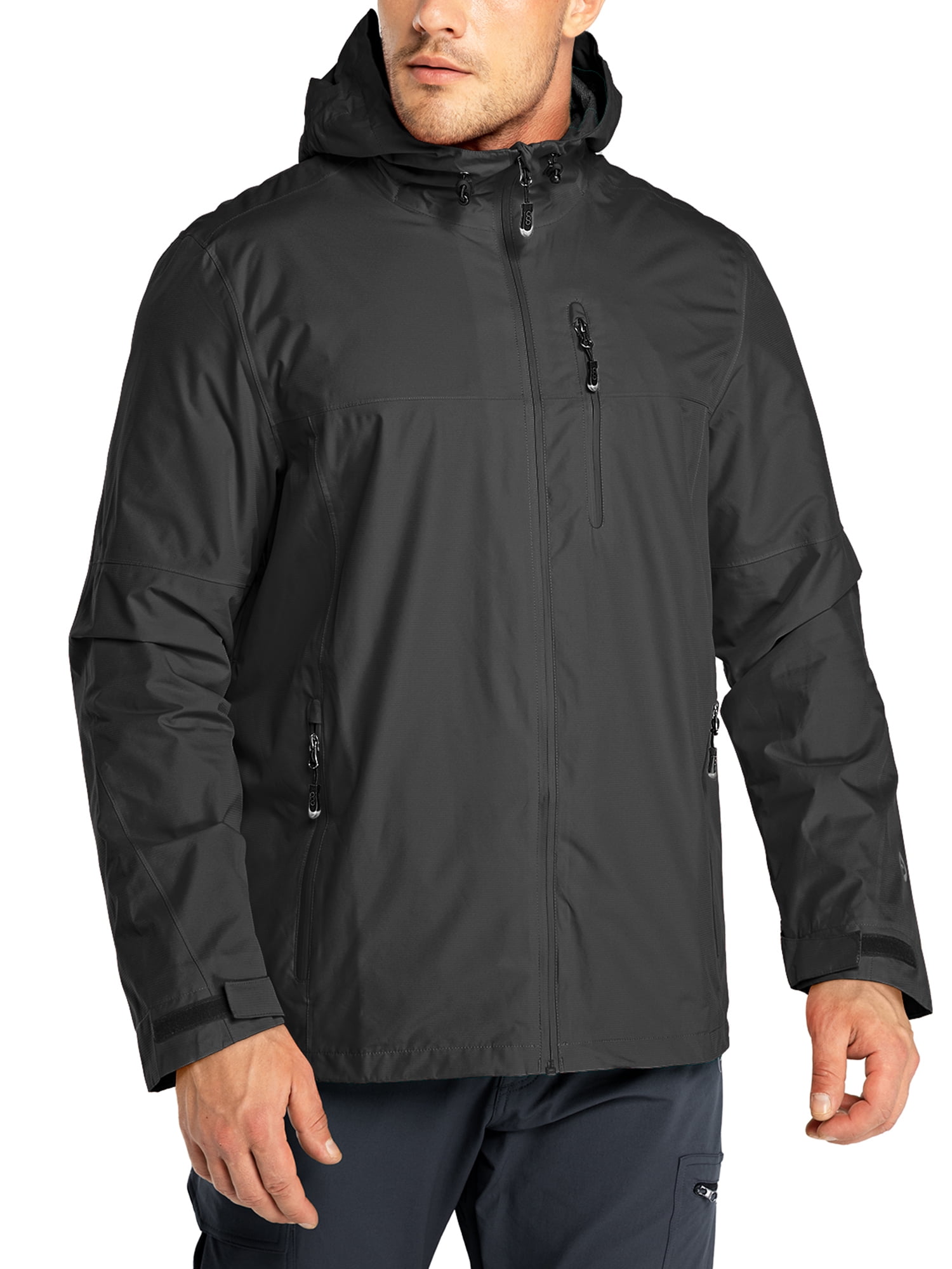 33,000ft Men's Rain Jacket Waterproof Cycling Running Raincoat with ...