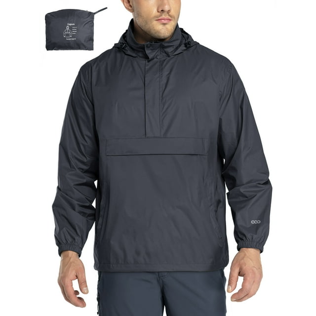 33,000ft Men's Rain Jacket Waterproof Lightweight Packable Rain ...