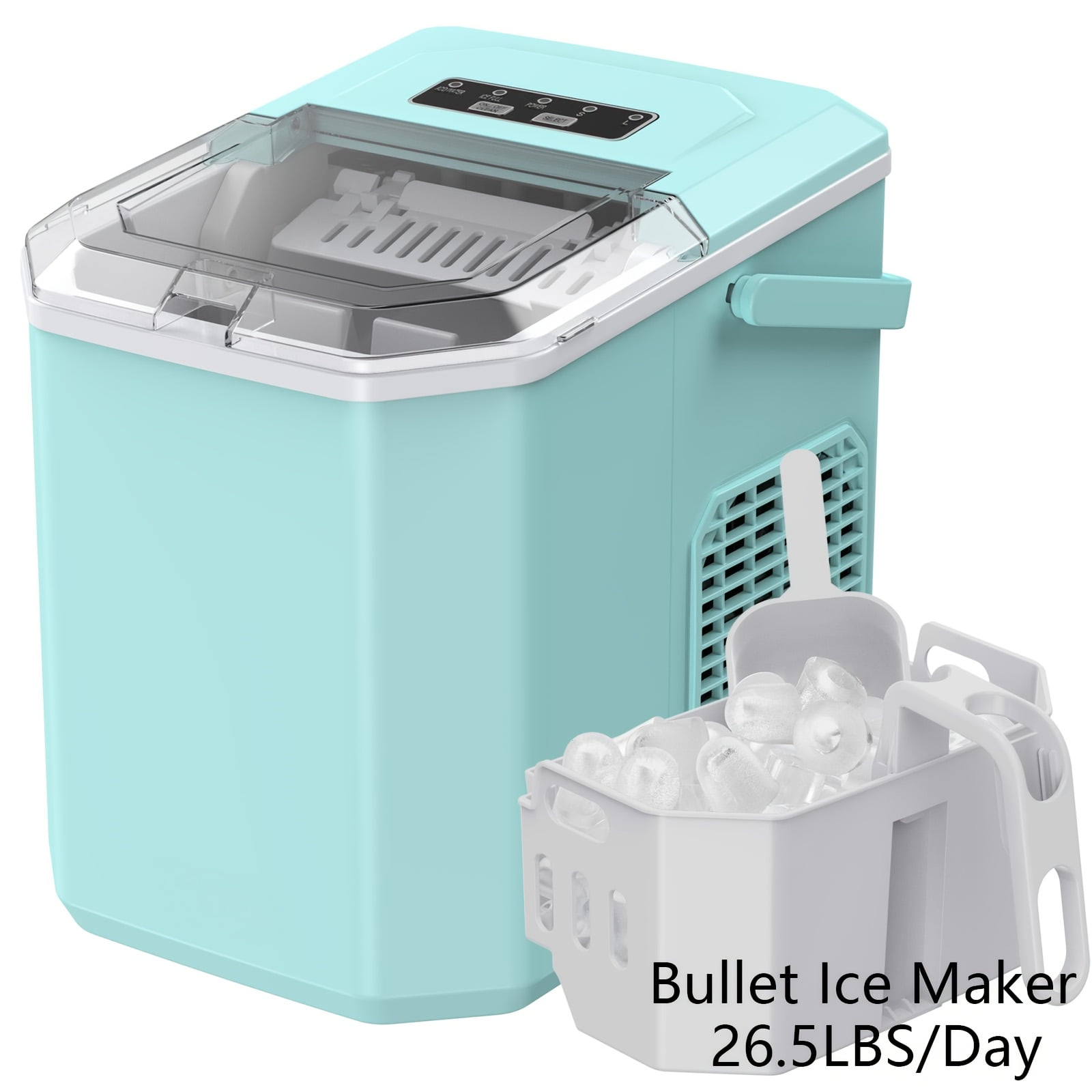 "33/35/44LB Gold Nugget Ice Maker & 26.5LB Bullet Ice Machine, Self ...