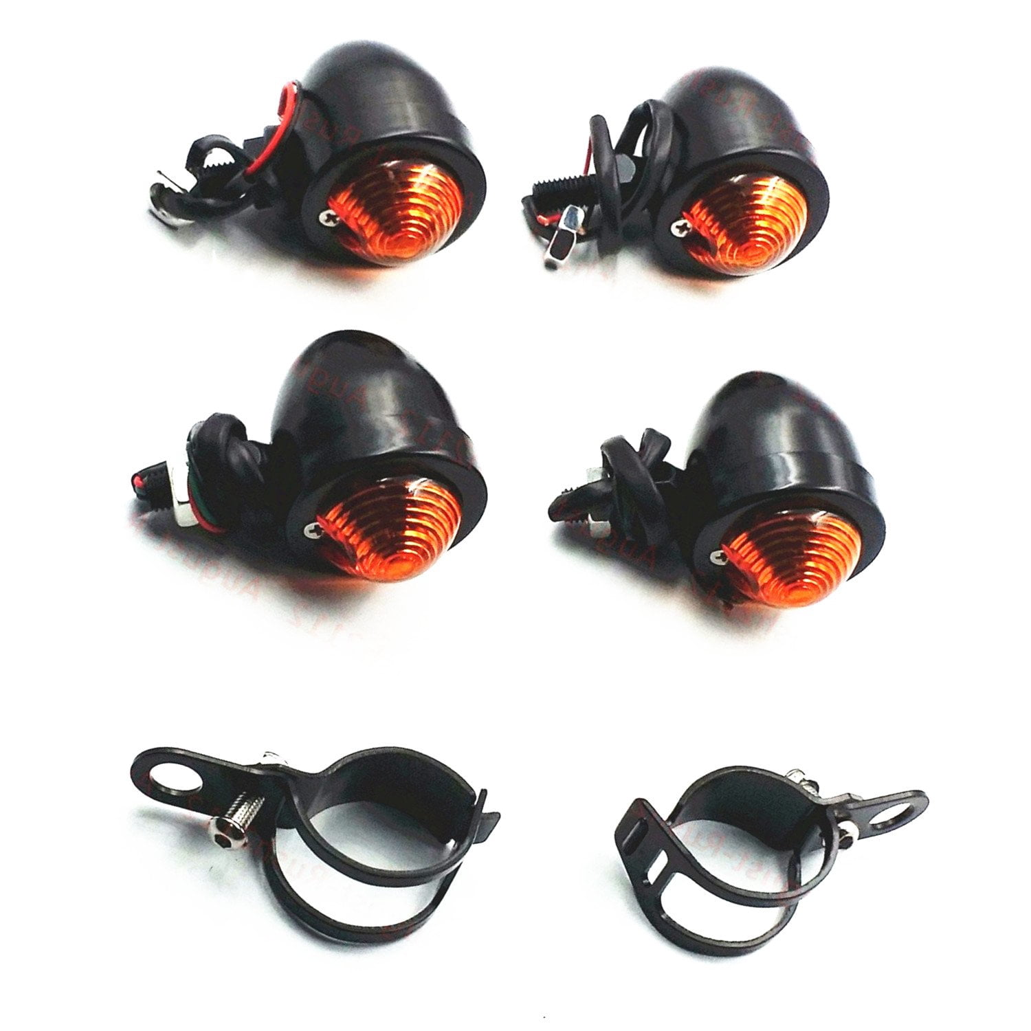 33-41mm 39mm 41mm Motorcycle Turn Signals Running Light Lamp + Fork ...