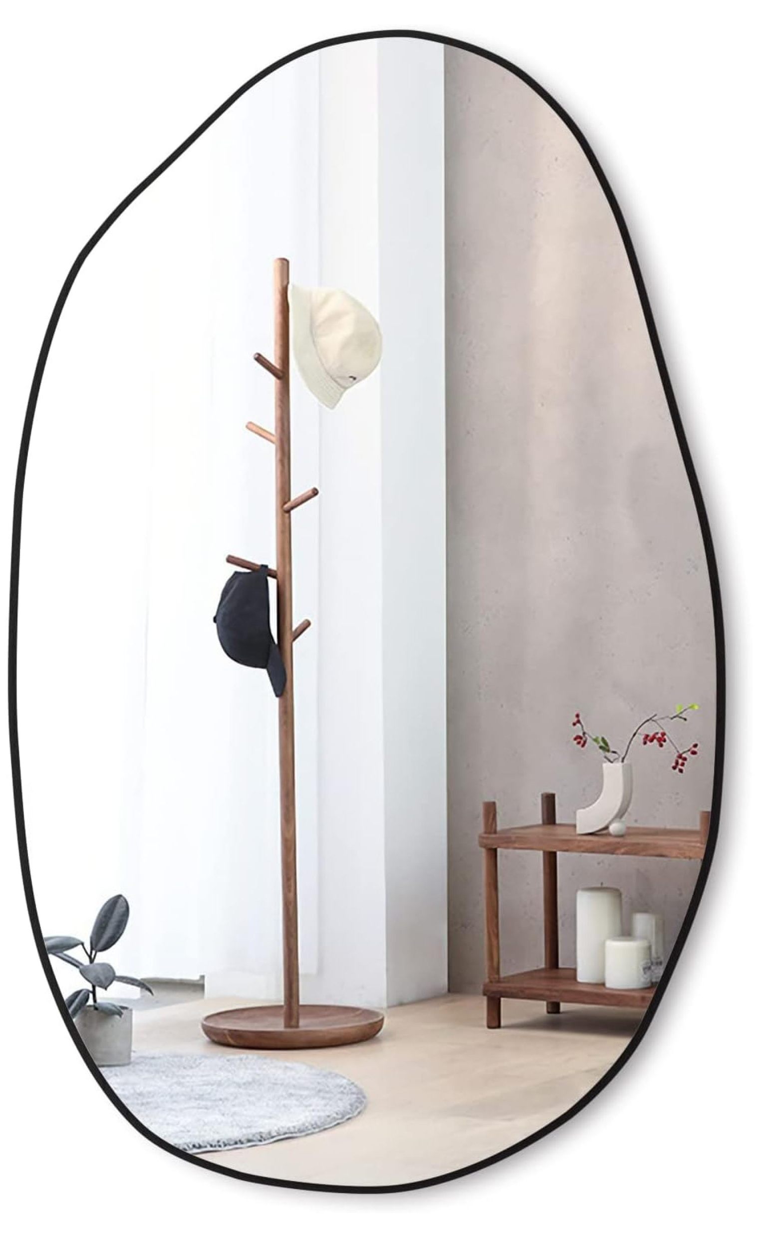 33.5×20.5 inches Irregular Wall , Asymmetrical , Large Vanity Mirror ...