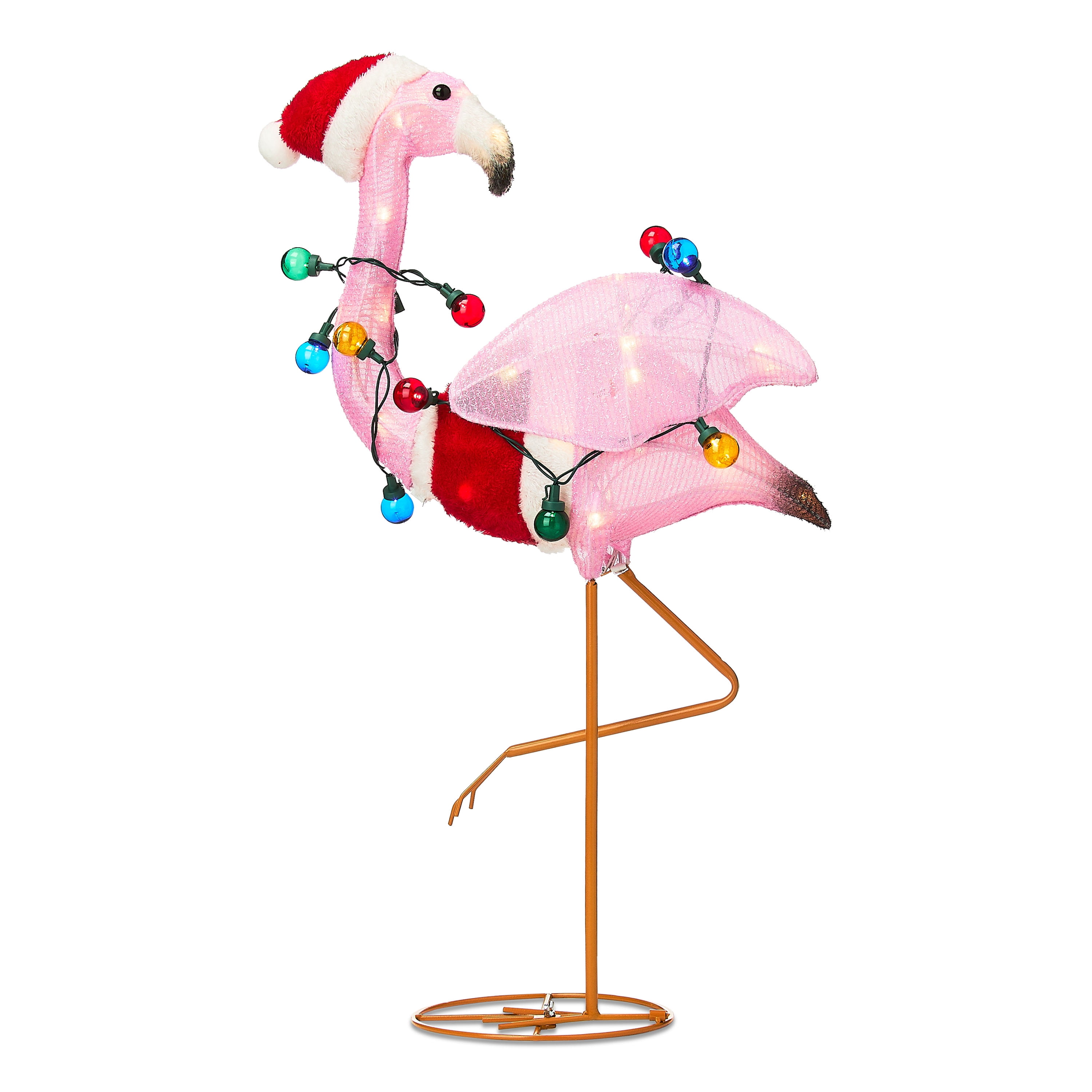 Light Up Flamingo Christmas