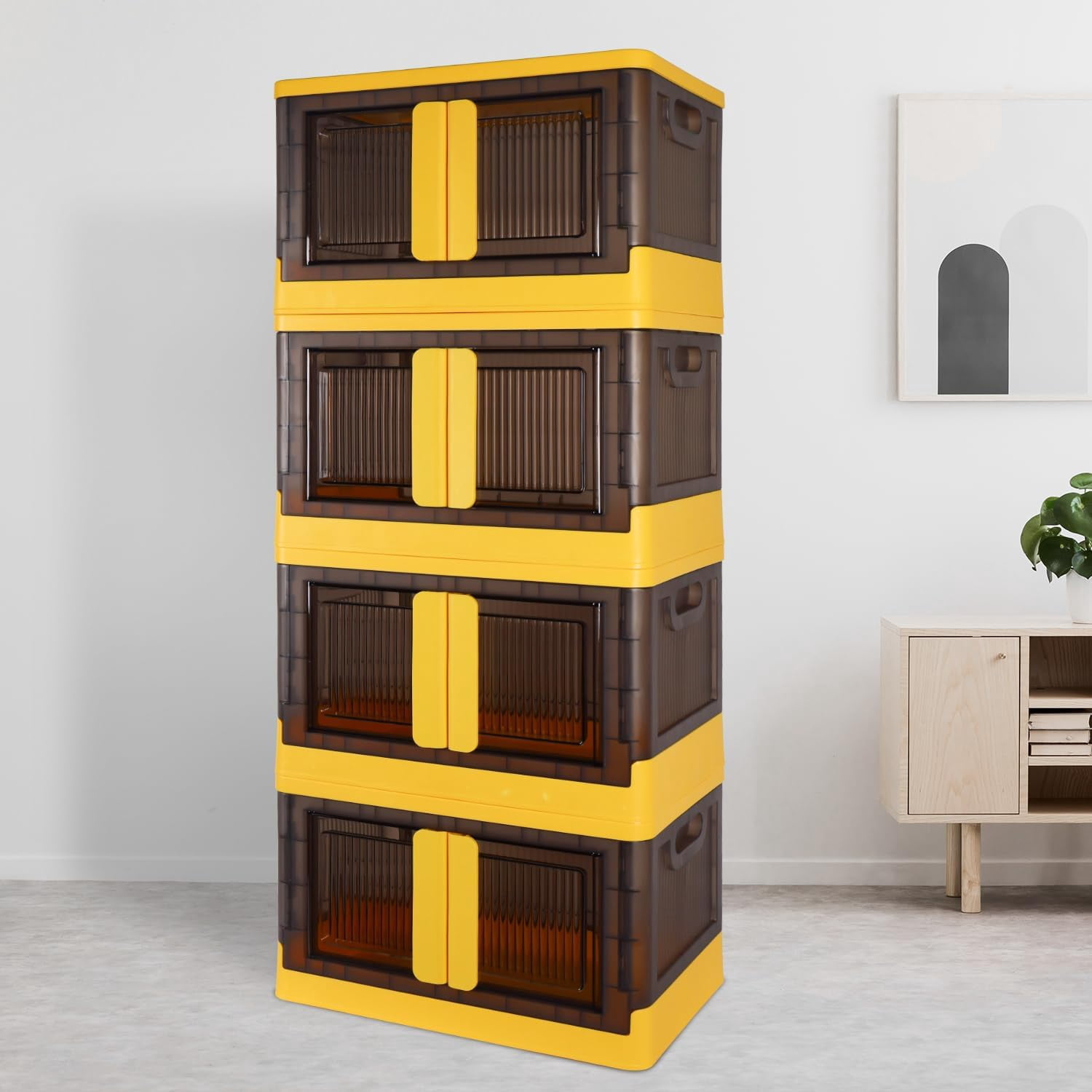 33.6 Quart Closet Organizers and Storage, Plastic Collapsible Stackable ...