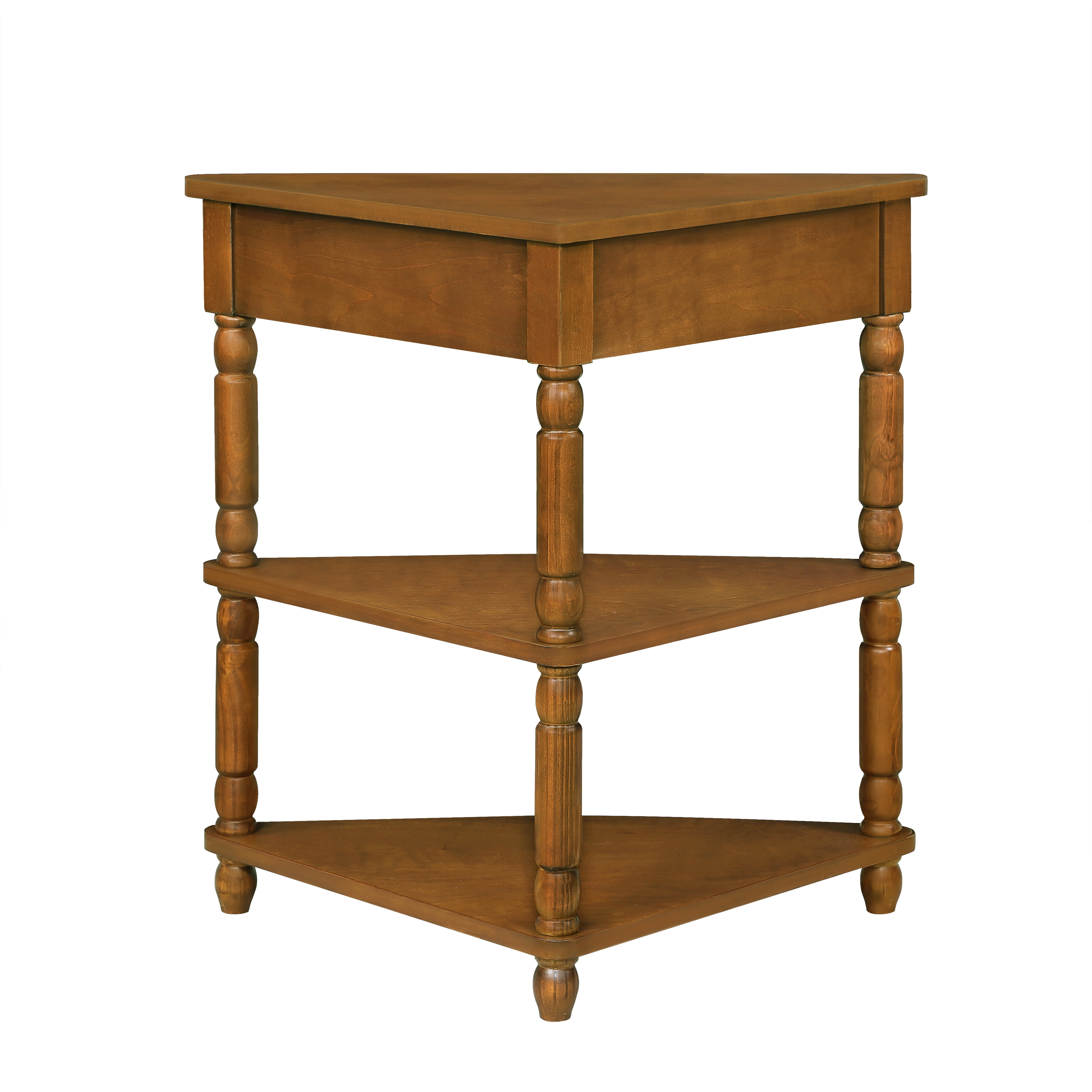 33.8'' Small Triangle Corner Table, Wood Corner Side Table for Small ...