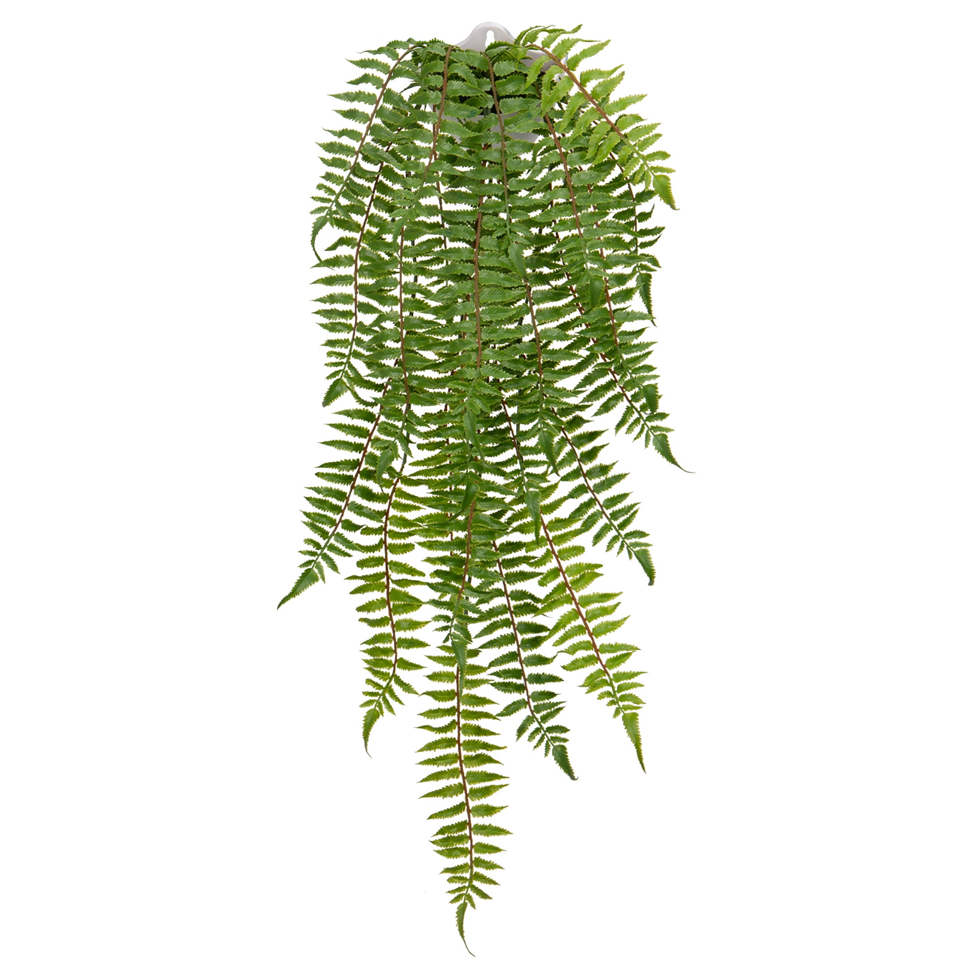 33.8 inch Artificial Fern Hanging Plants Potted Fake Boston Ferns ...