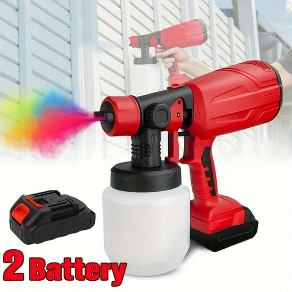 33.81oz High-Performance Wireless HVLP Spray Gun - Electric Airless ...