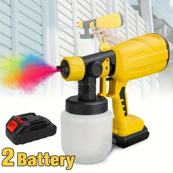 33.81oz High-Performance Wireless HVLP Spray Gun - Electric Airless ...