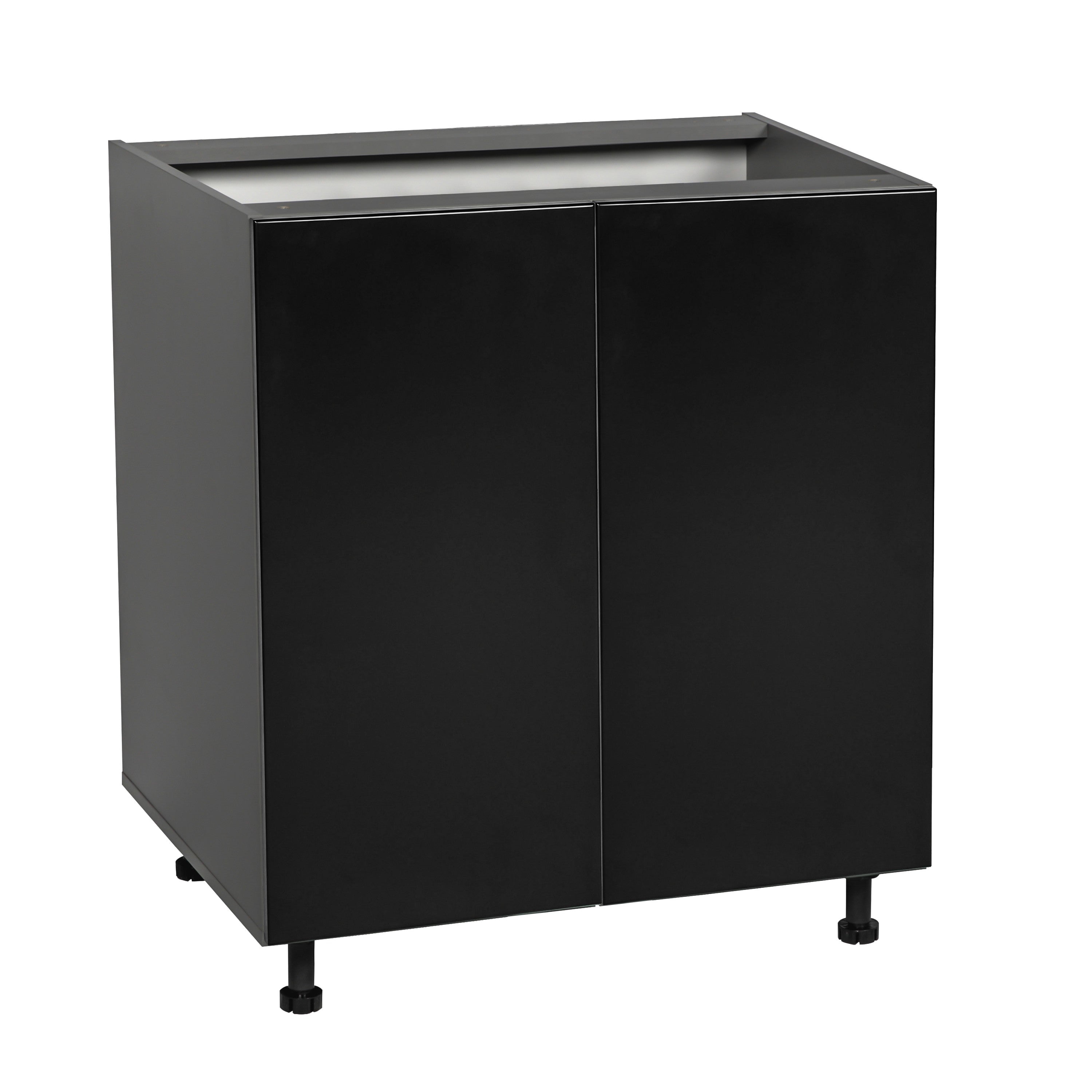 33" Base Cabinet High Double Door with Black Matte door - Walmart.com