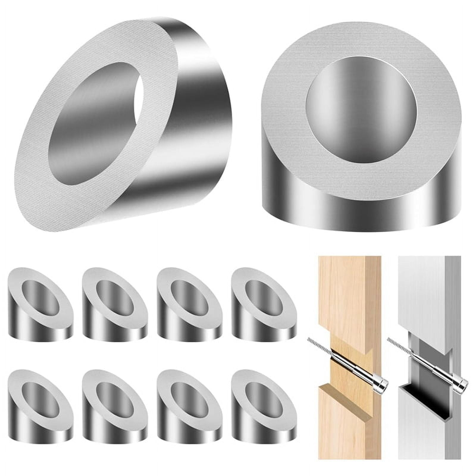 33° Beveled Angle Washers 9mm, for 8mm Cable Railing Hardware Kit ...