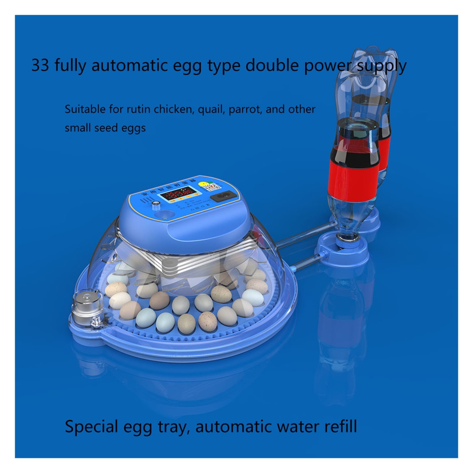 33 Bird Eggs Incubator Automatic Brooder Farm Chick Hatchery Machine ...