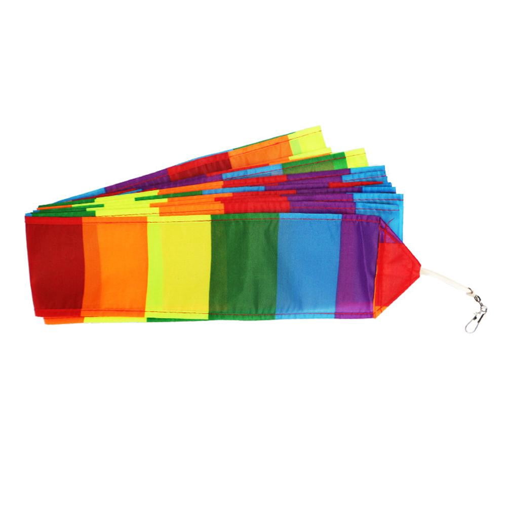 33 Colorful Rainbow Tail Tube Tail Kite Streamer, Kite Tail Flat Ribbon ...