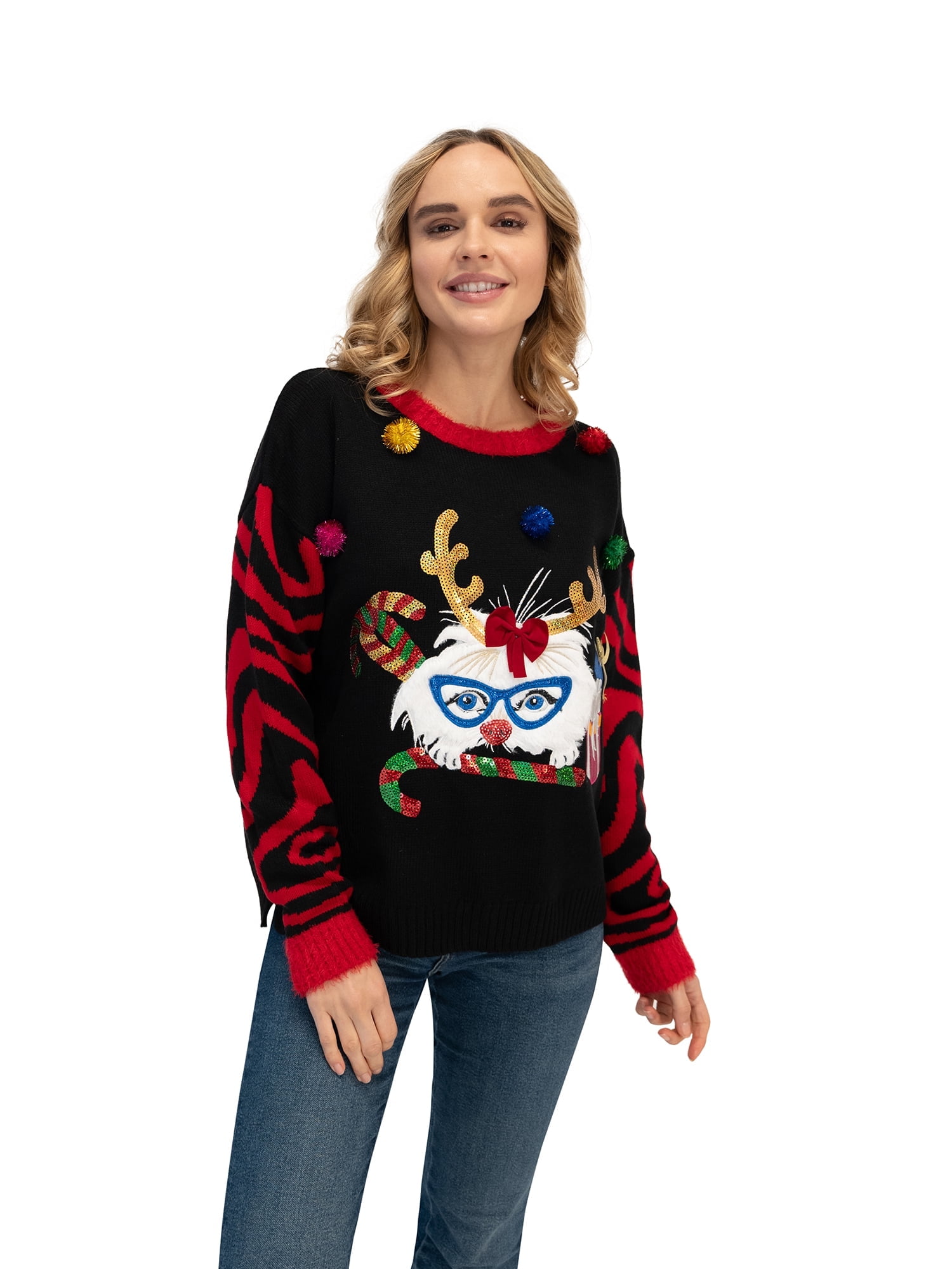 33 Degrees Women's Ugly Christmas Sweater, Sizes XS-XXL - Walmart.com