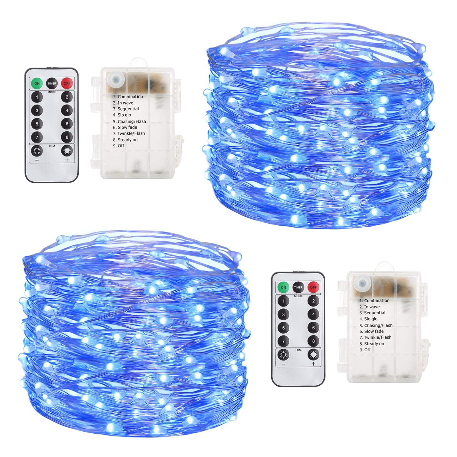 35 Battery Operated Silver LED Rainbow Micro Fairy Christmas Lights - 6 ...