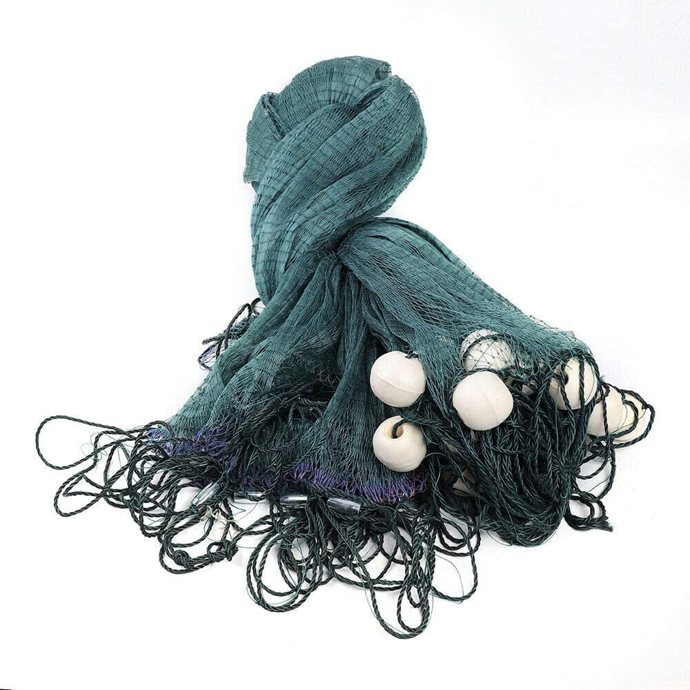 33 FT Beach Drag Net Fish Seine Fish Mesh Netting Fishing Net, Hand ...