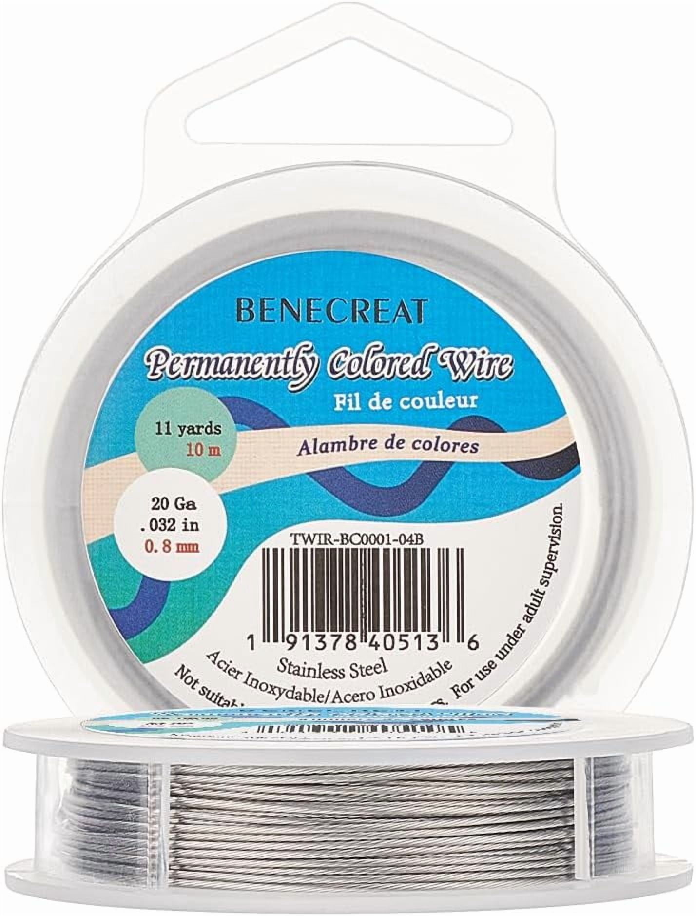 33-Feet 0.03inch (0.8mm) 7-Strand LightGrey Bead String Wire Nylon ...