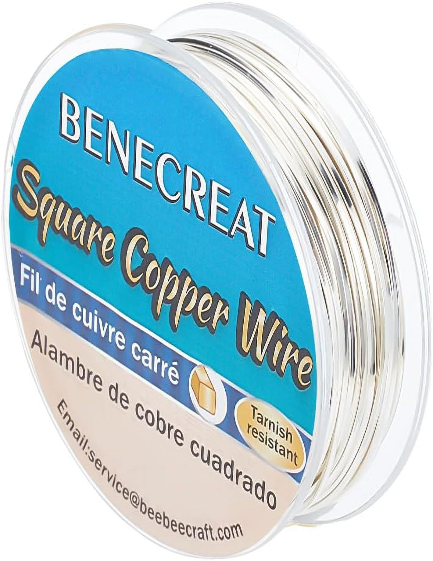 33 Feet 21Gague Square Copper Wire Silver Craft Copper Wire Resistant ...