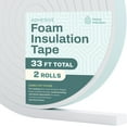 Home Intuition 33' Self-Stick Foam Insulation Tape, Weatherstripping ...