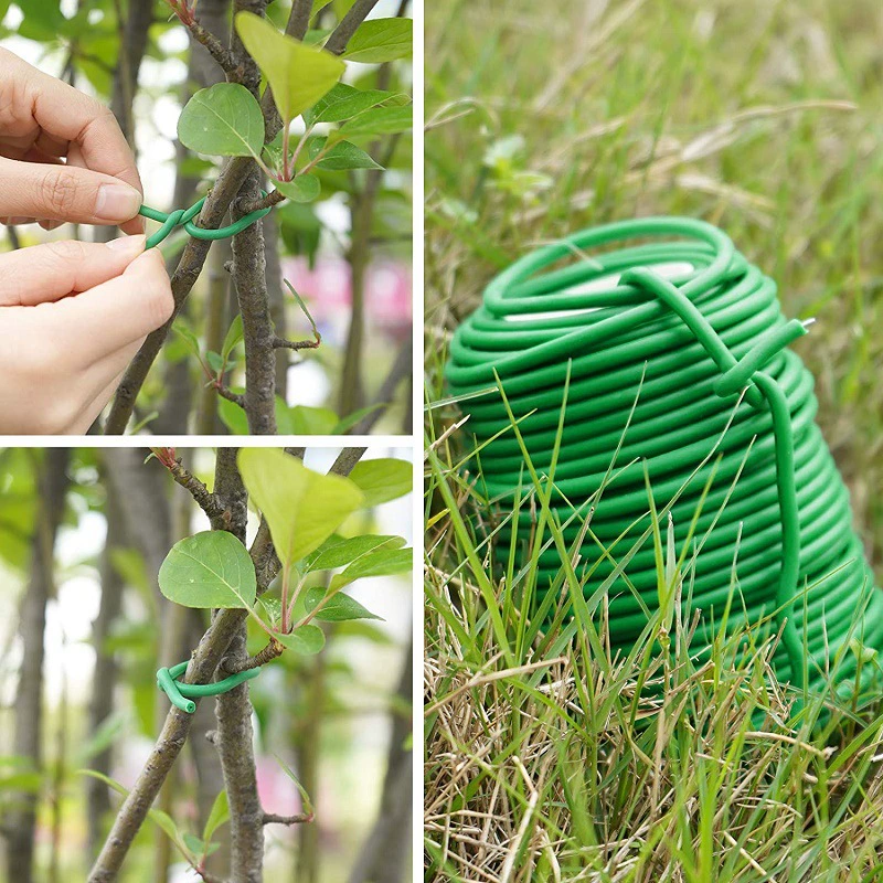 33 Feet Soft Tie for Plants, Green Twist Garden Ties Gardening Supplies ...