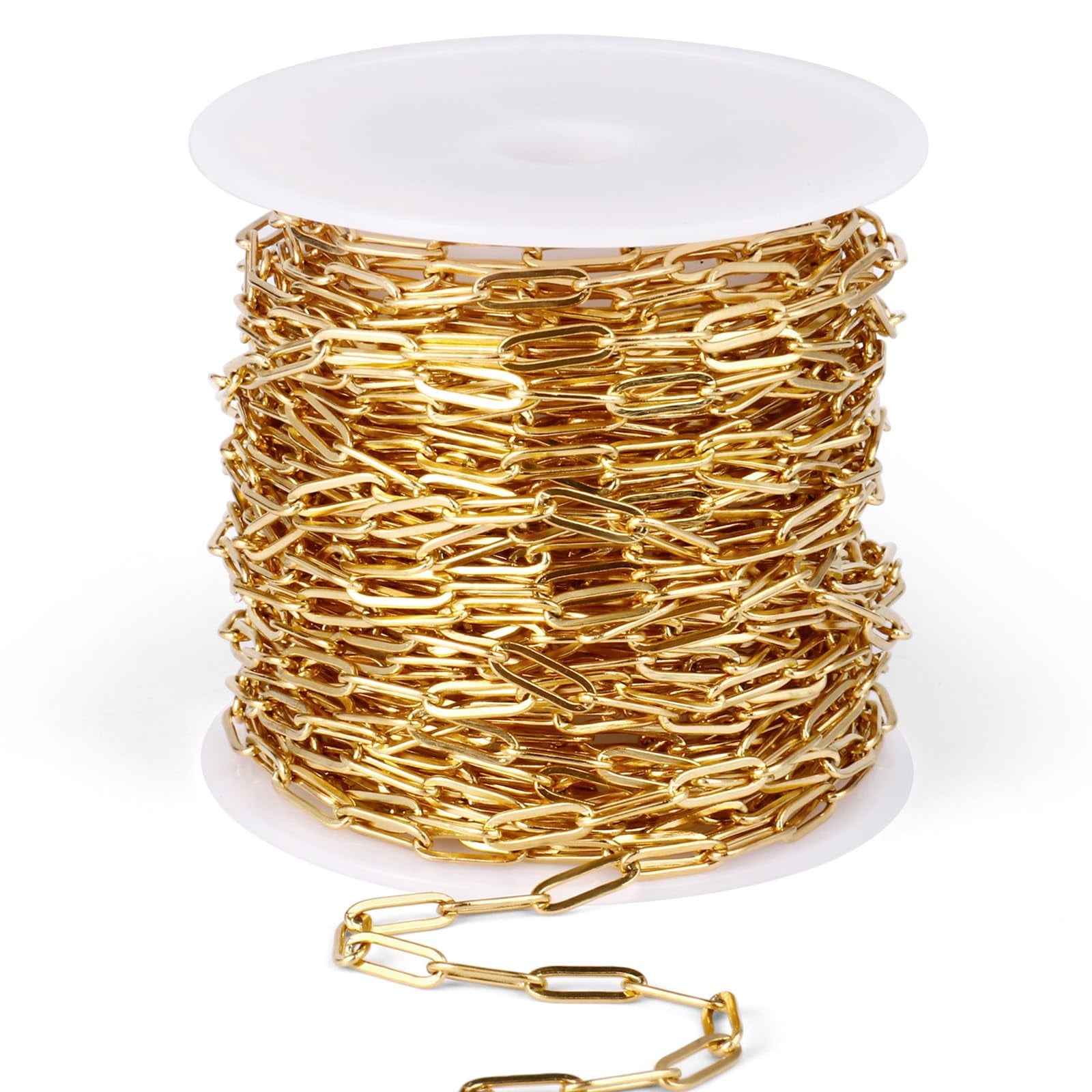 33 Ft Stainless Steel Paperclip Chains Roll, 4.3mm Width 304 Stainless ...