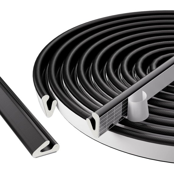 33 Ft V-Shape Weather Stripping Door Seal Strip,Self Adhesive Door ...
