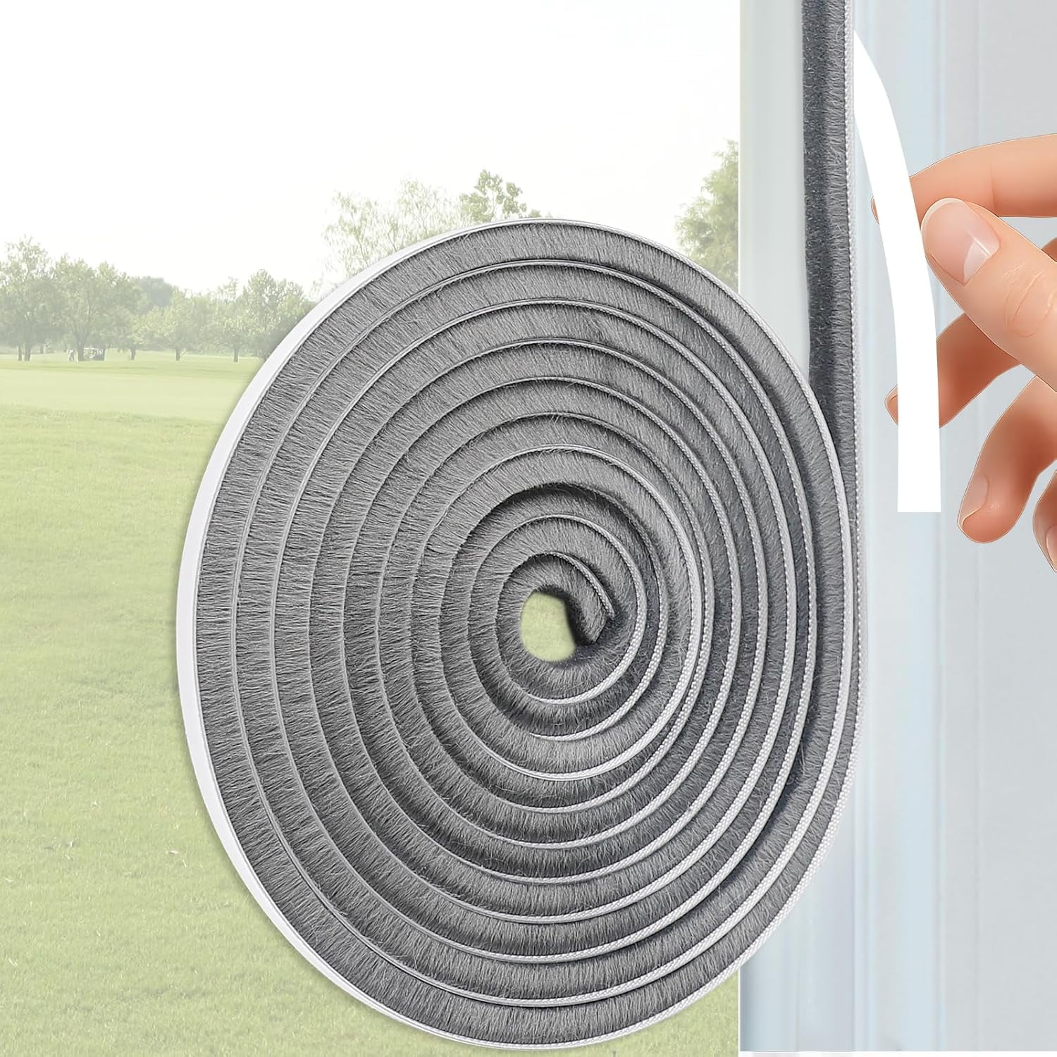 33 Ft Weather Stripping Door Seal. Self-Adhesive Soundproofing Weather ...